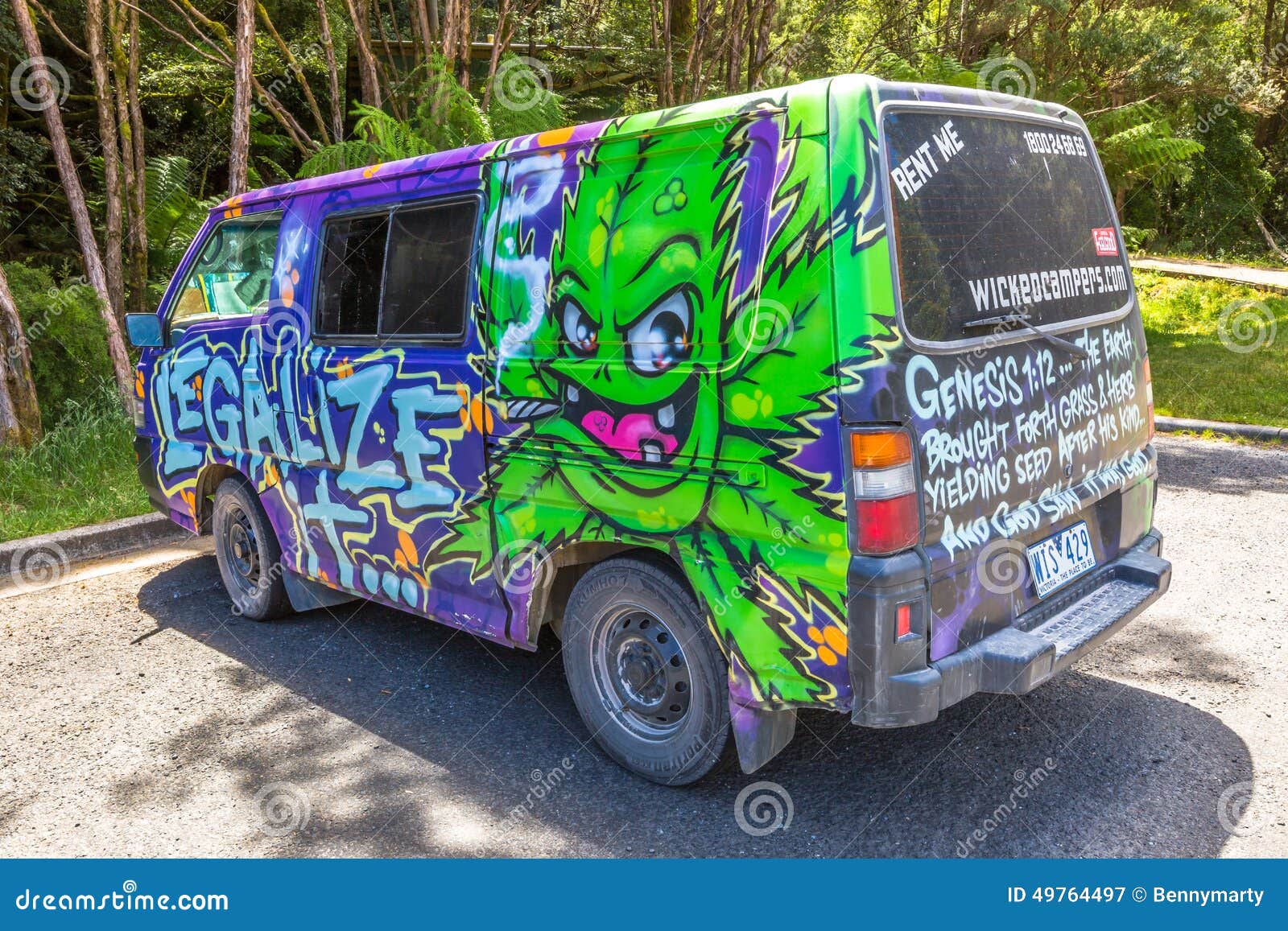Hippie Van Legalize Marijuana Redaktionelles Stockfotografie - Bild von ...