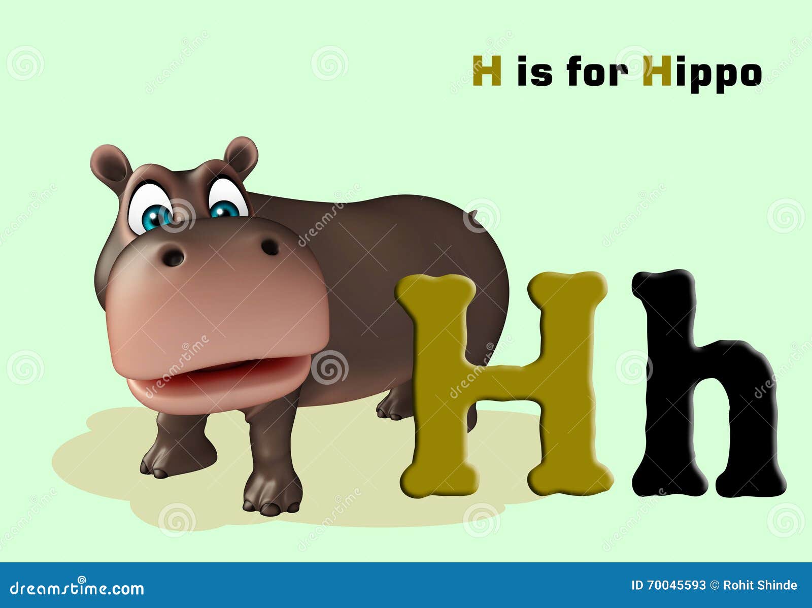 Hippo Alphabet ABC Coloring Page H Cartoon Vector | CartoonDealer.com ...