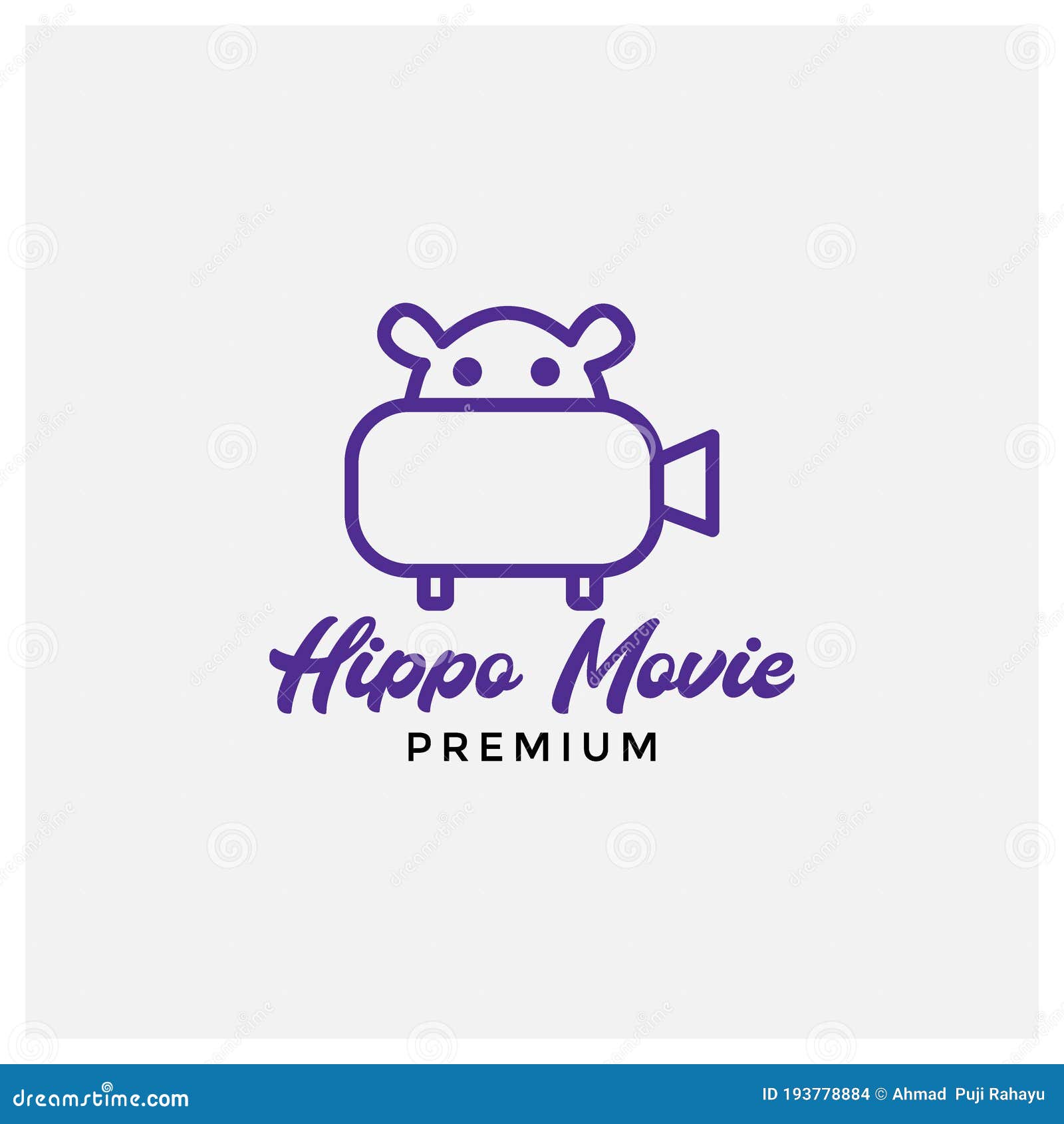 Hippo and Camera Logo Design Stock Vector - Illustration of abstract ...