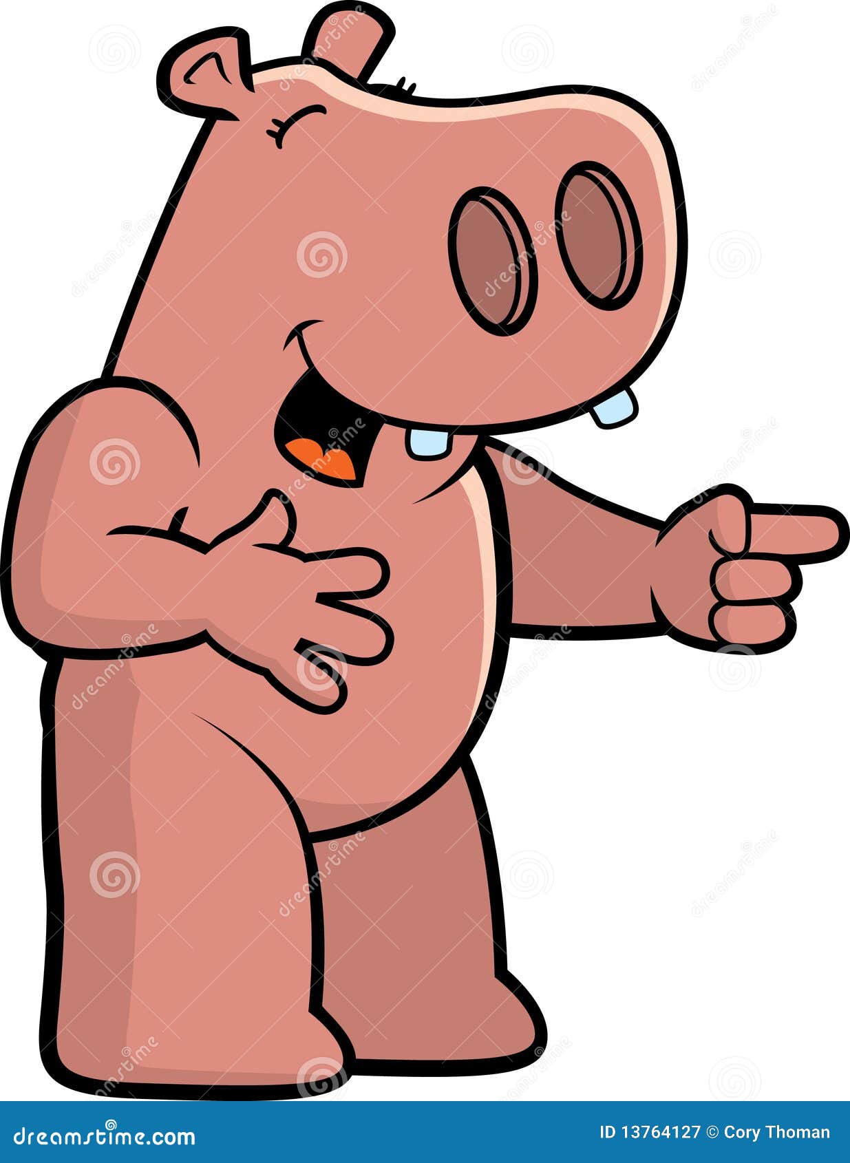 Hippo Laughing stock vector. Illustration of hippo, humor - 13764127