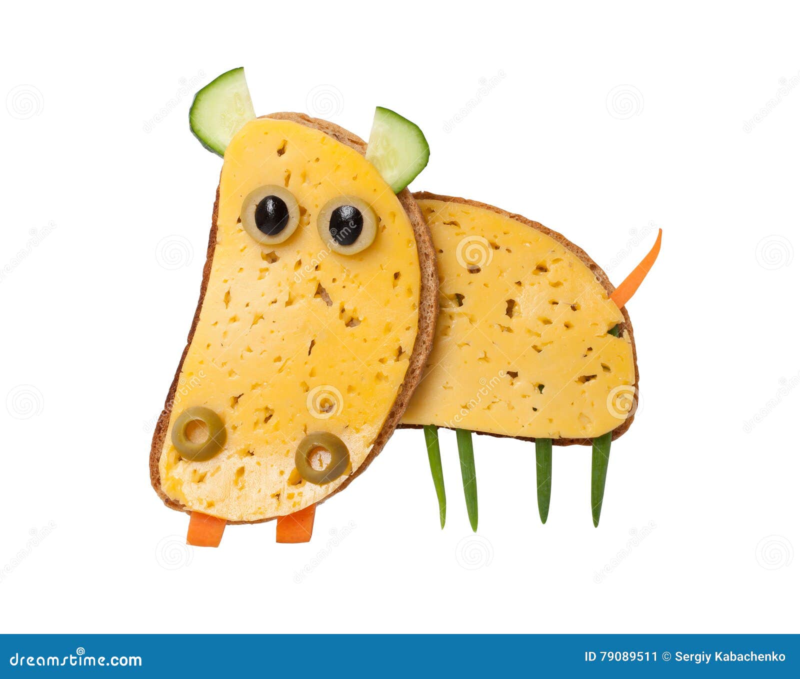 Hippo Made of Cheese and Bread Stock Image - Image of joke, fresh: 79089511