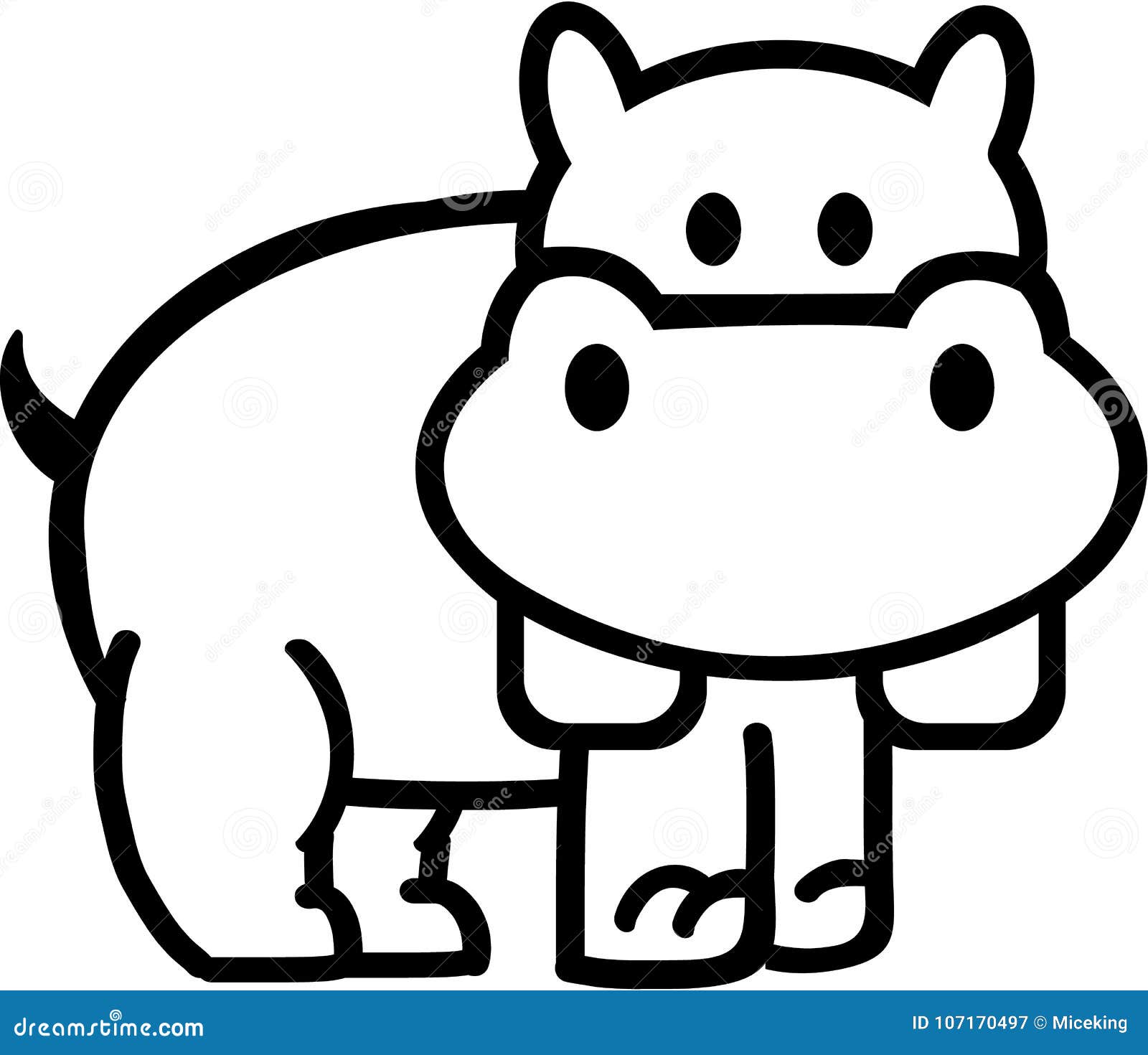 Hippo Outline Stock Illustrations – 1,121 Hippo Outline Stock ...