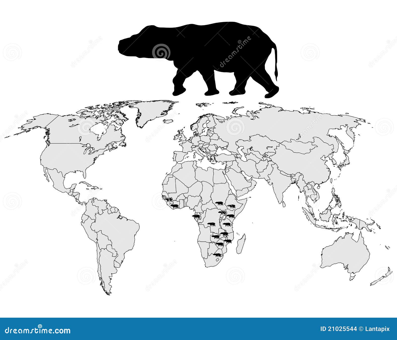 Hippo range stock vector. Illustration of wild, hippo - 21025544