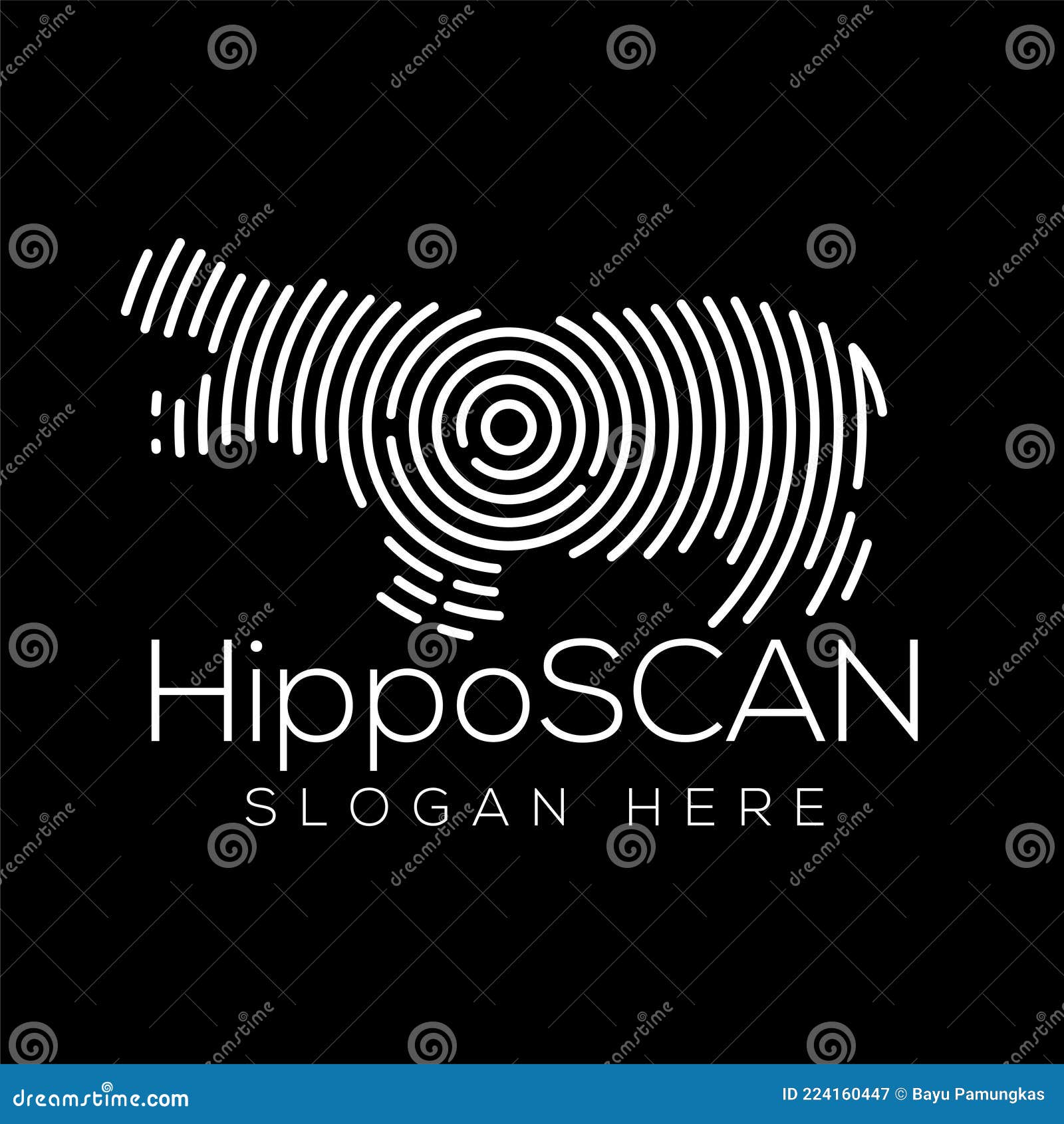 Hippo Scan Technology Logo Vector Element. Animal Technology Logo ...