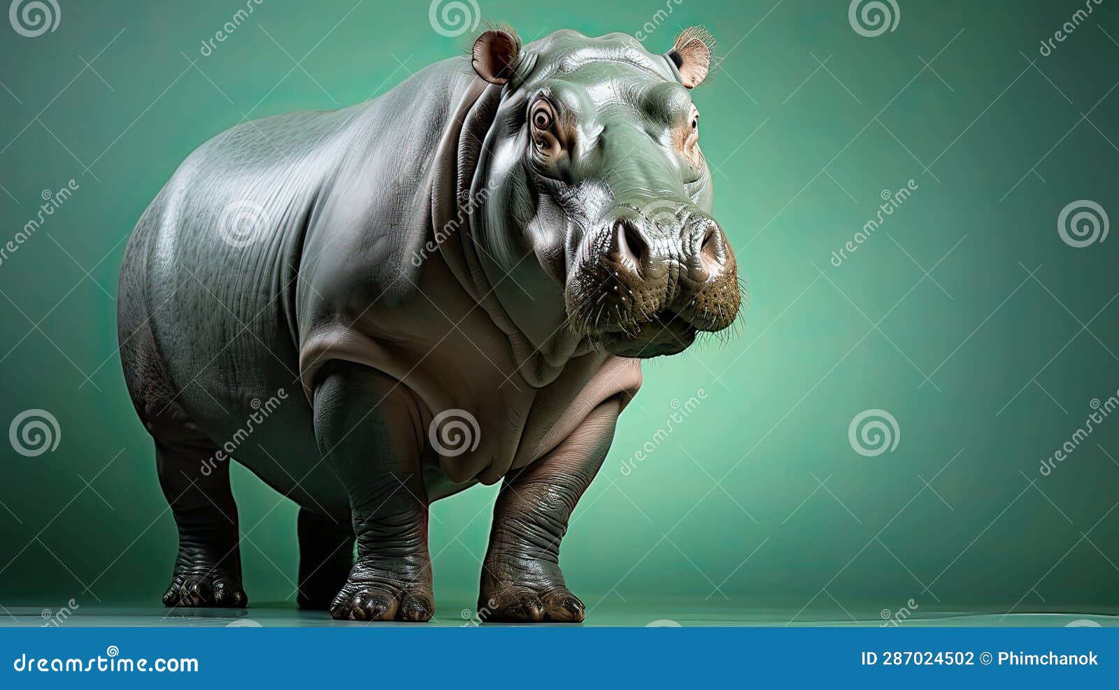 Hippo Side View Isolate On White Background Royalty-Free Stock Photo ...