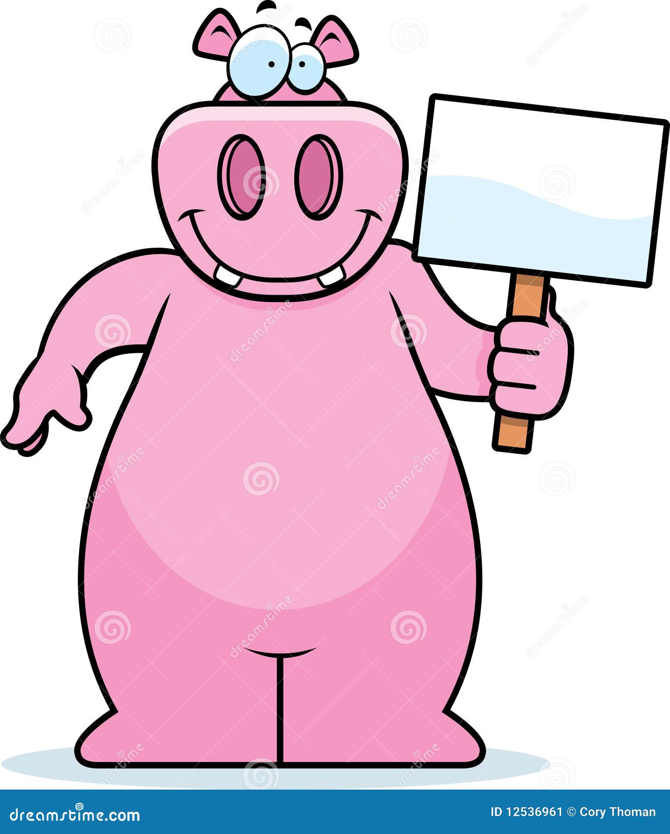 Hippo Sign stock vector. Illustration of picket, hippo - 12536961