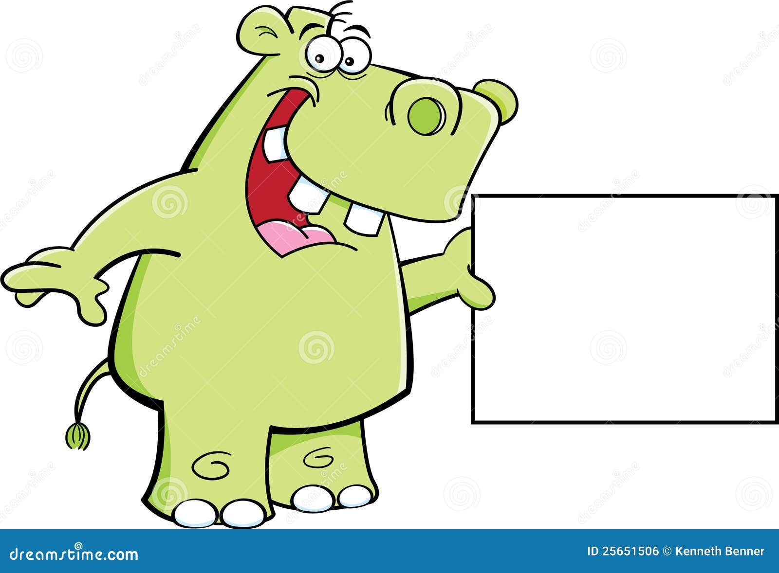 Hippo with a sign stock vector. Illustration of humorous - 25651506