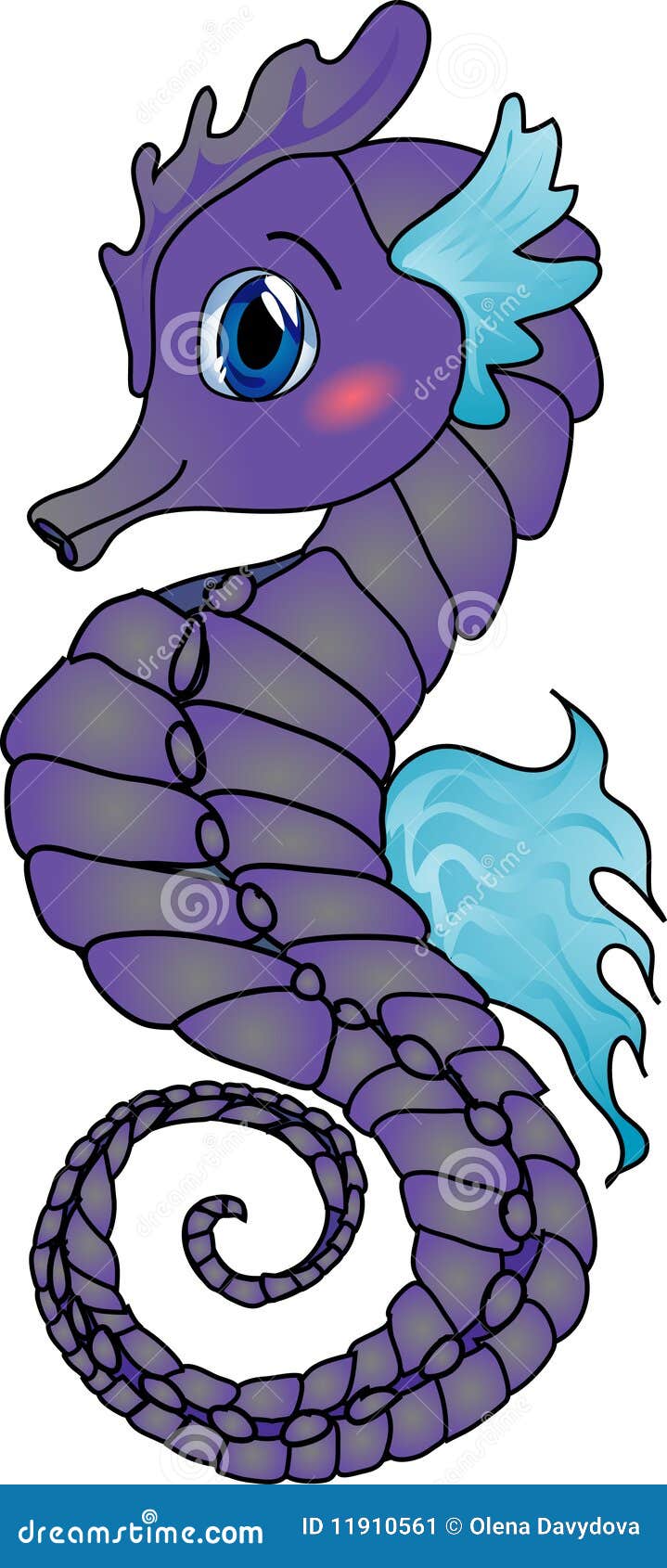 Hippocampus Vector Illustration. Labeled Diagram With Isolated Closeup ...