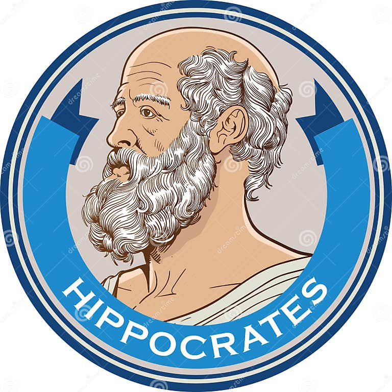 Hippocrates Line Art Portrait, Vector Stock Vector - Illustration of ...
