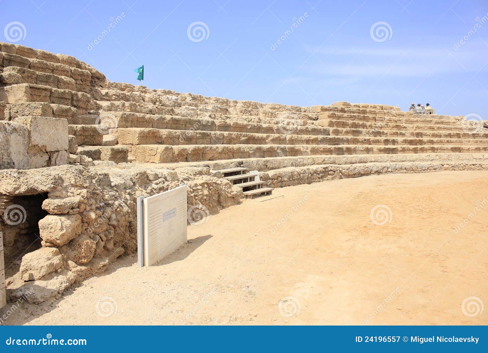 Hippodrome at Ancient Caesarea Maritima Stock Image - Image of coastal ...