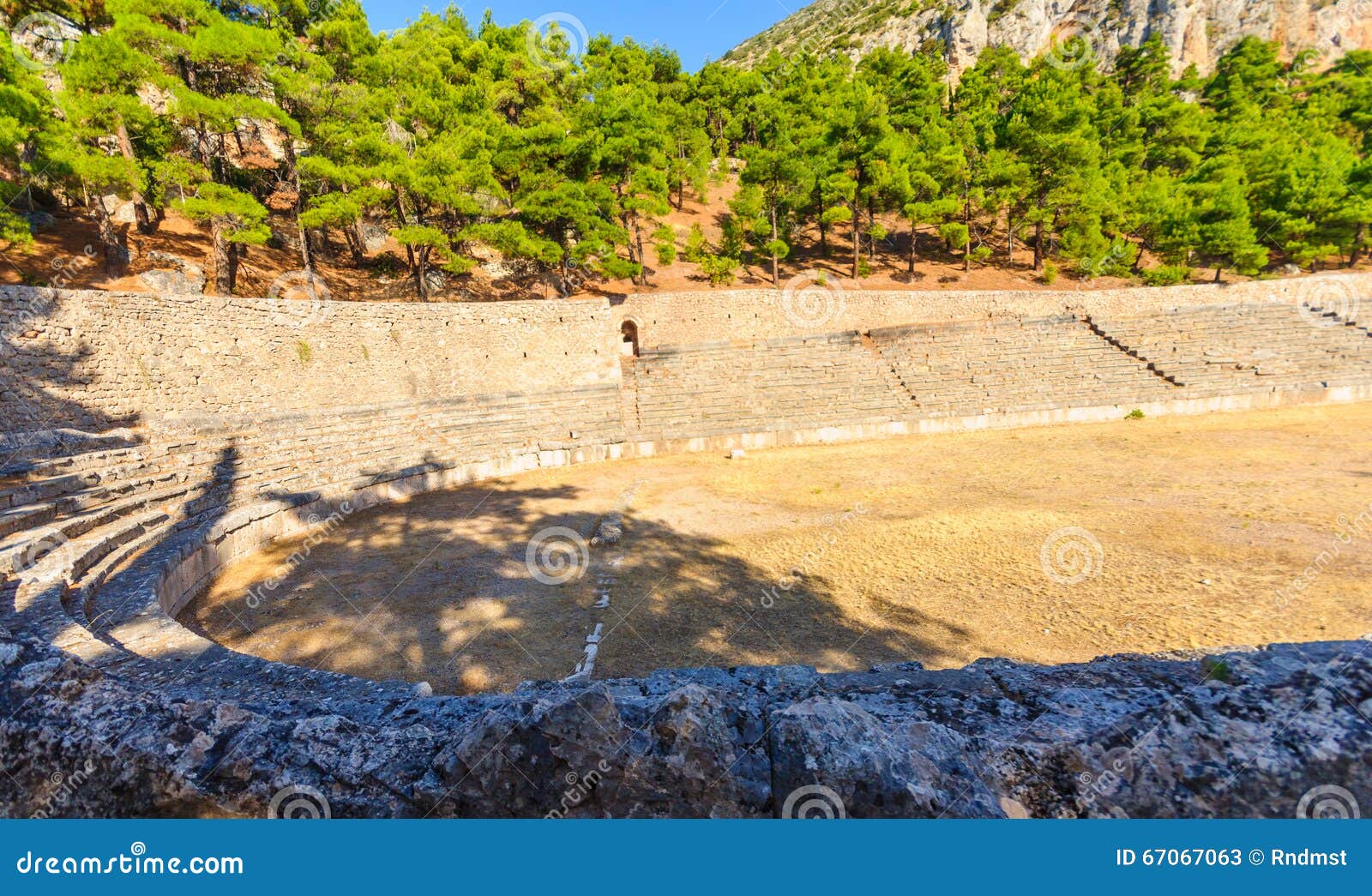 Hippodrome of Ancient Delphi Stock Image - Image of parnassus, heritage ...