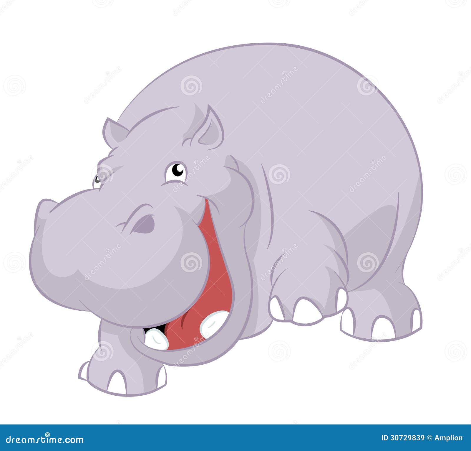 Hippopotamus stock vector. Illustration of animals, large - 30729839