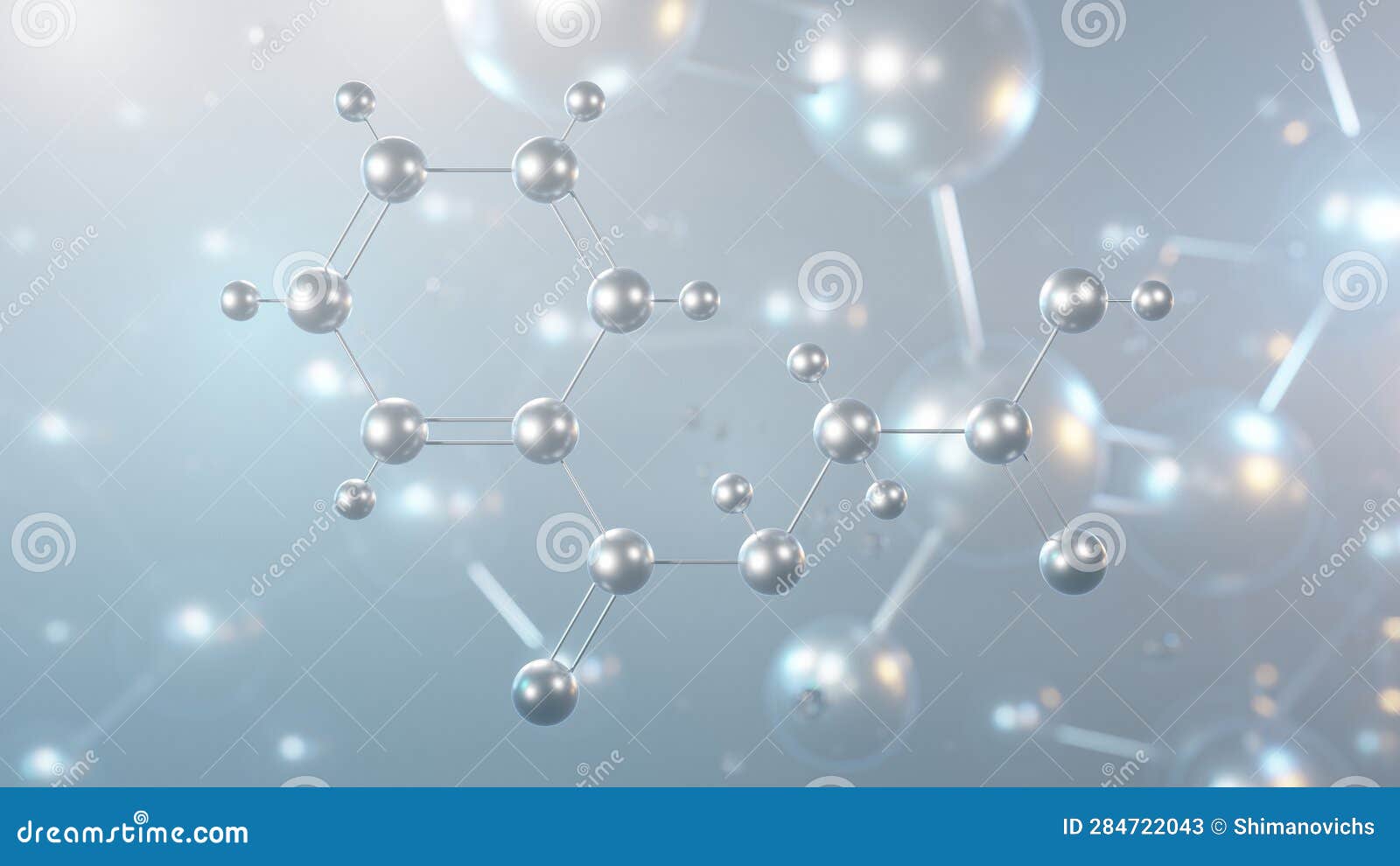 Hippuric Acid Molecular Structure, 3d Model Molecule, Carboxylic Acid ...