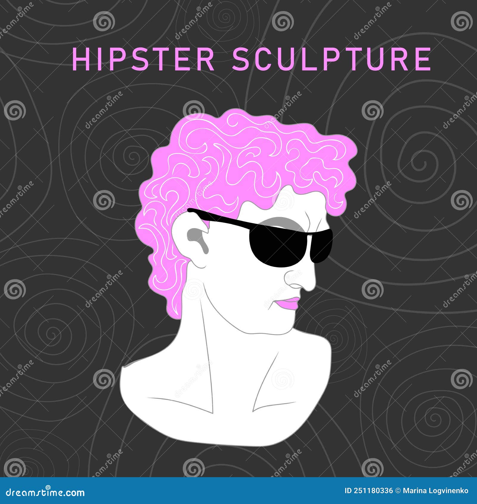 Hipster Ancient Greek Sculpture. Stylized Posters in a Modern ...