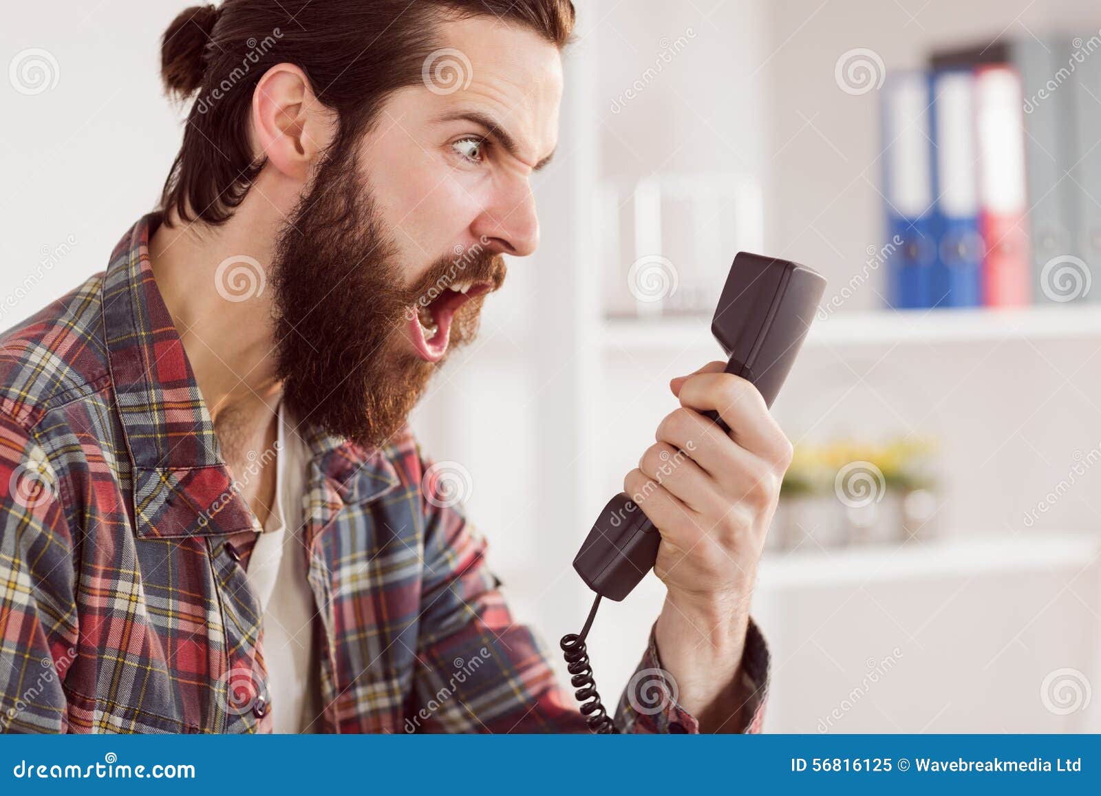 Hipster Angry Businessman Making a Call Stock Image - Image of business ...