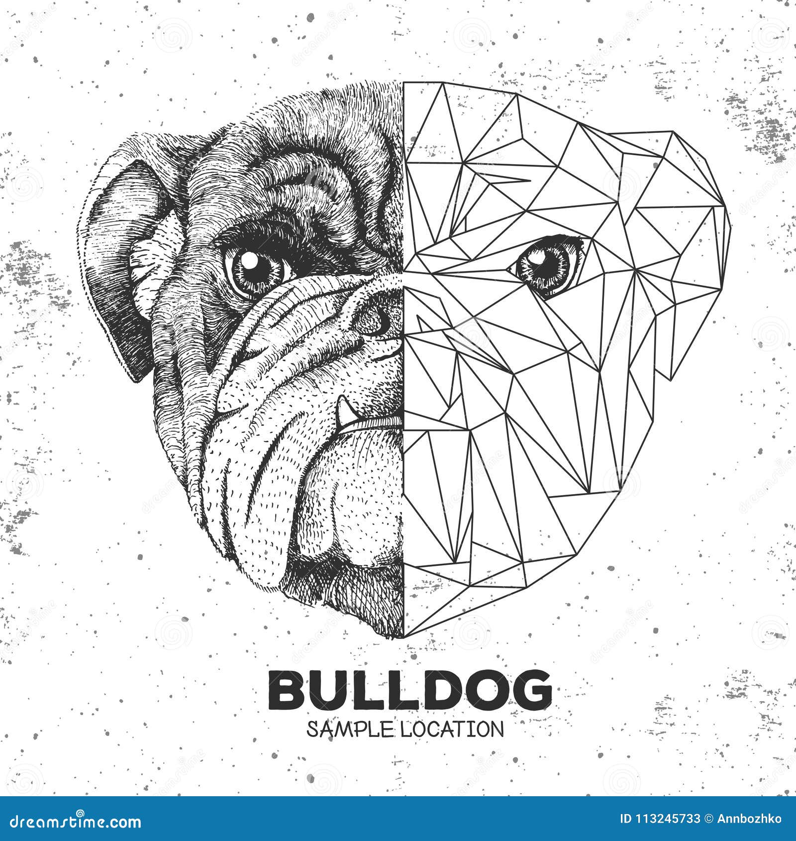 Geometric Bulldog Stock Illustrations – 326 Geometric Bulldog Stock ...