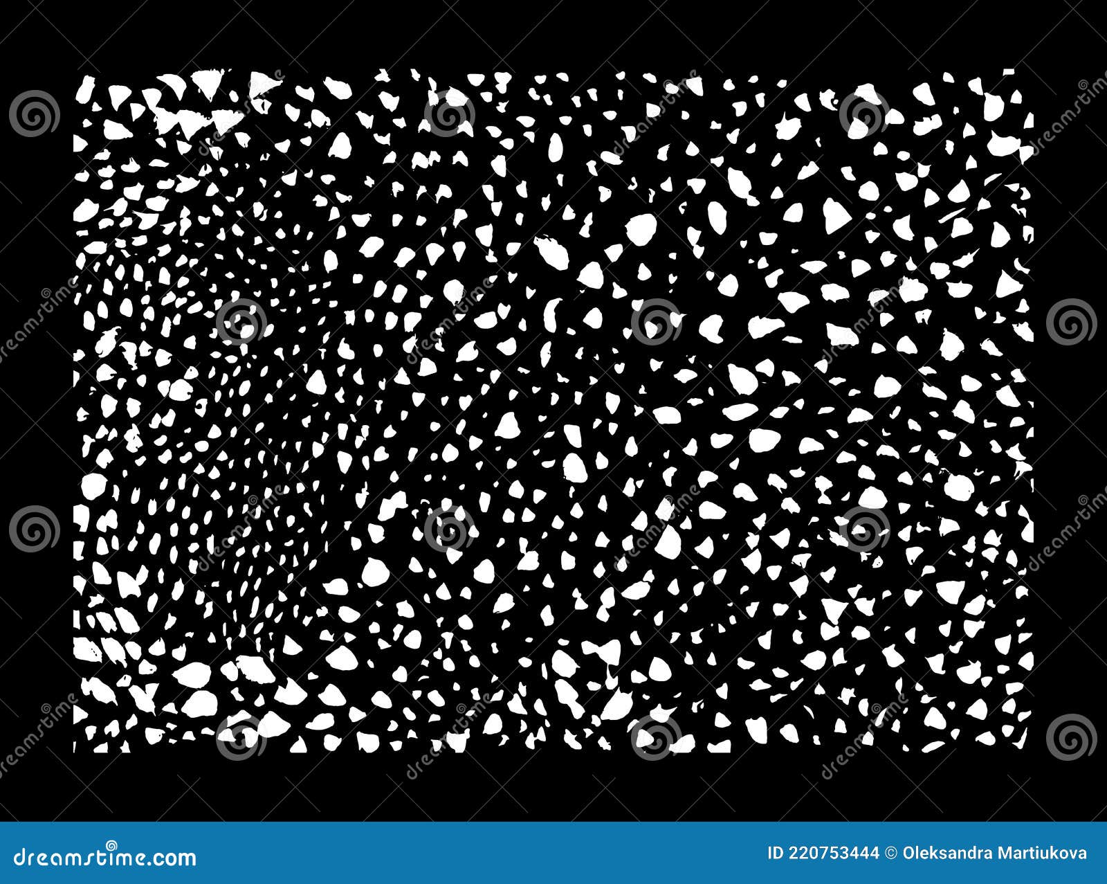 Hipster Black and White Polka Dot Pattern. Vector Irregular Abstract ...