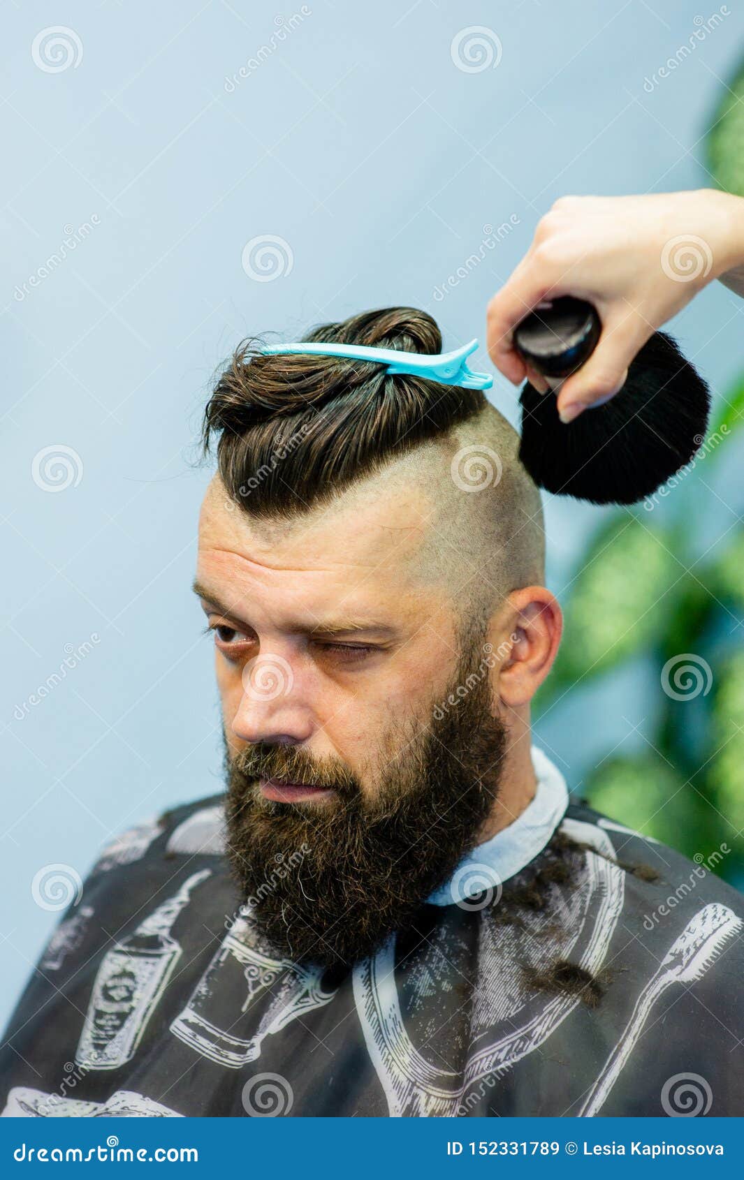 Hipster Client Visiting Barber Shop. Mens Fashion Stock Image - Image ... Hipster Client Visiting Barber Shop. Mens Fashion Stock Image - Image ...