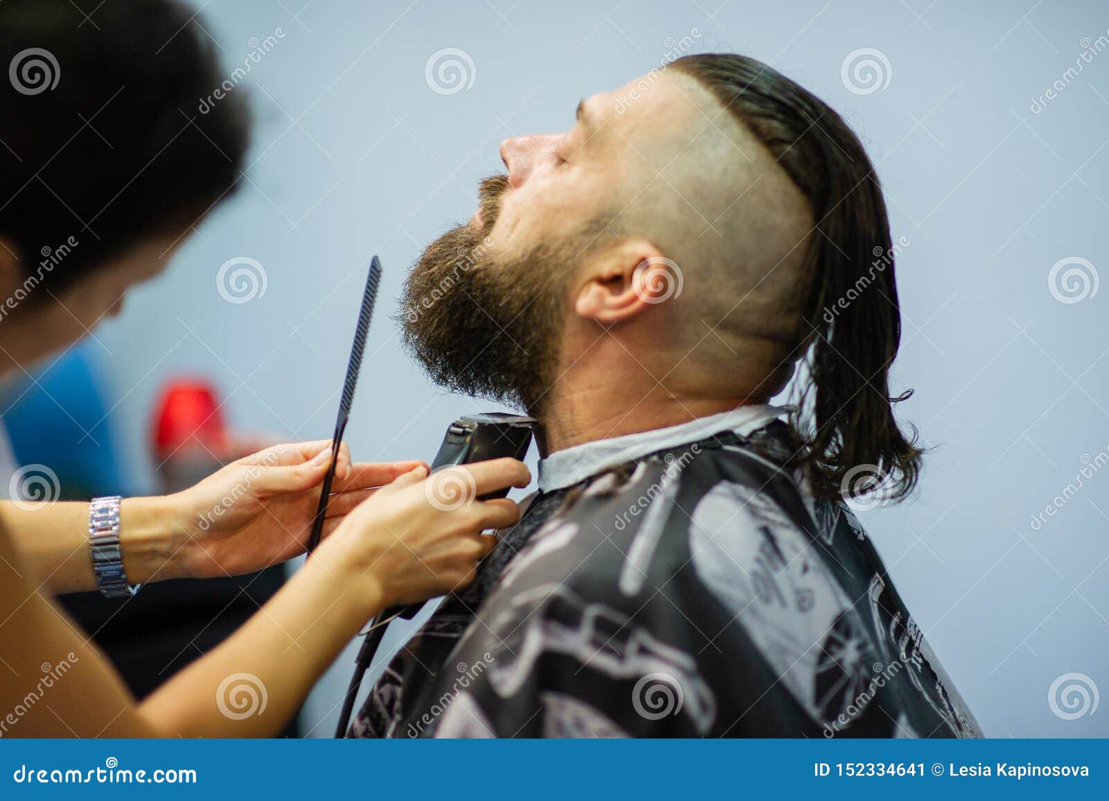 Hipster Client Visiting Barber Shop. Mens Fashion Stock Image - Image ... Hipster Client Visiting Barber Shop. Mens Fashion Stock Image - Image ...