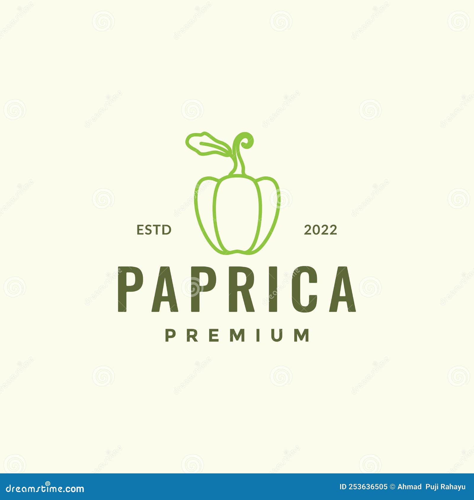 Hipster Colored Paprika Logo Design Stock Vector - Illustration of ...