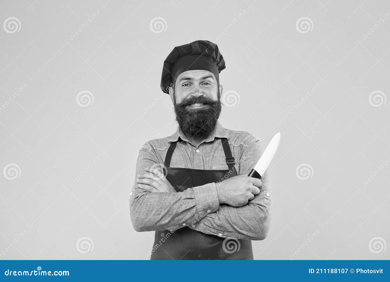 Hipster Cook Chopping and Dicing Using Professional Knife Stock Image ...