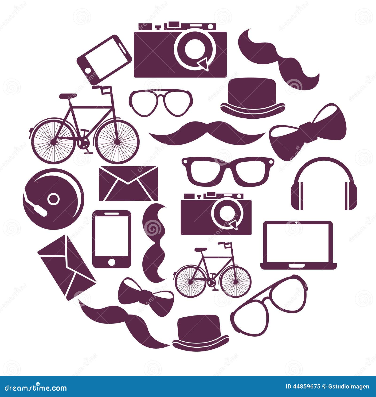 Hipster design stock vector. Illustration of computer - 44859675