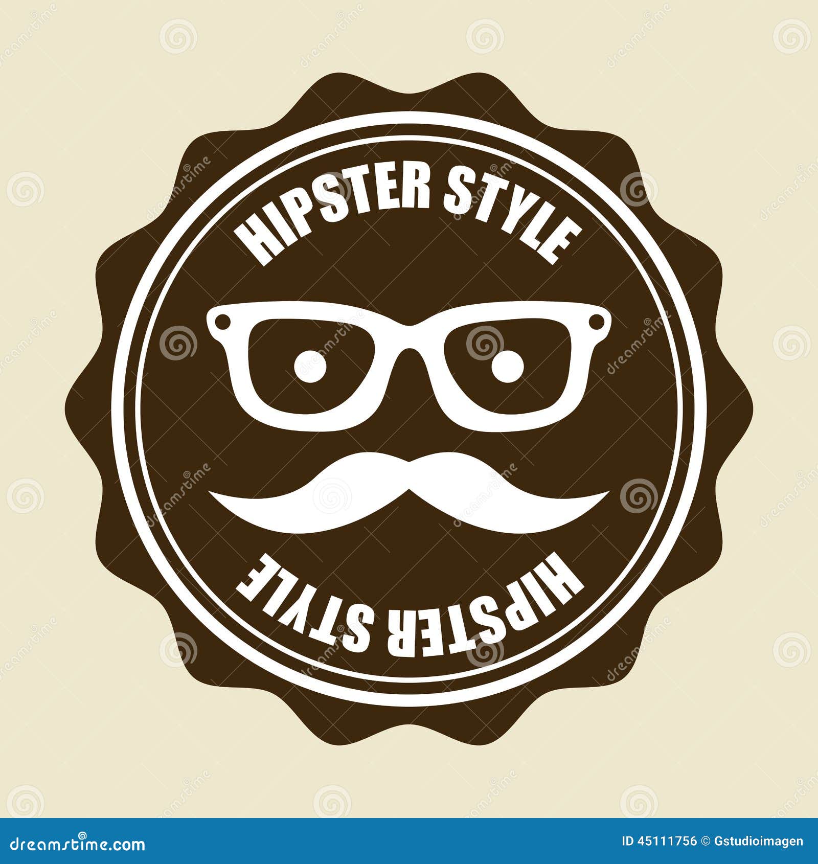 Hipster design stock vector. Illustration of baroque - 45111756