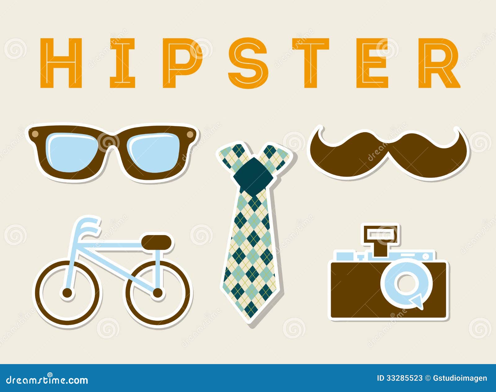 Hipster design stock vector. Illustration of culture - 33285523