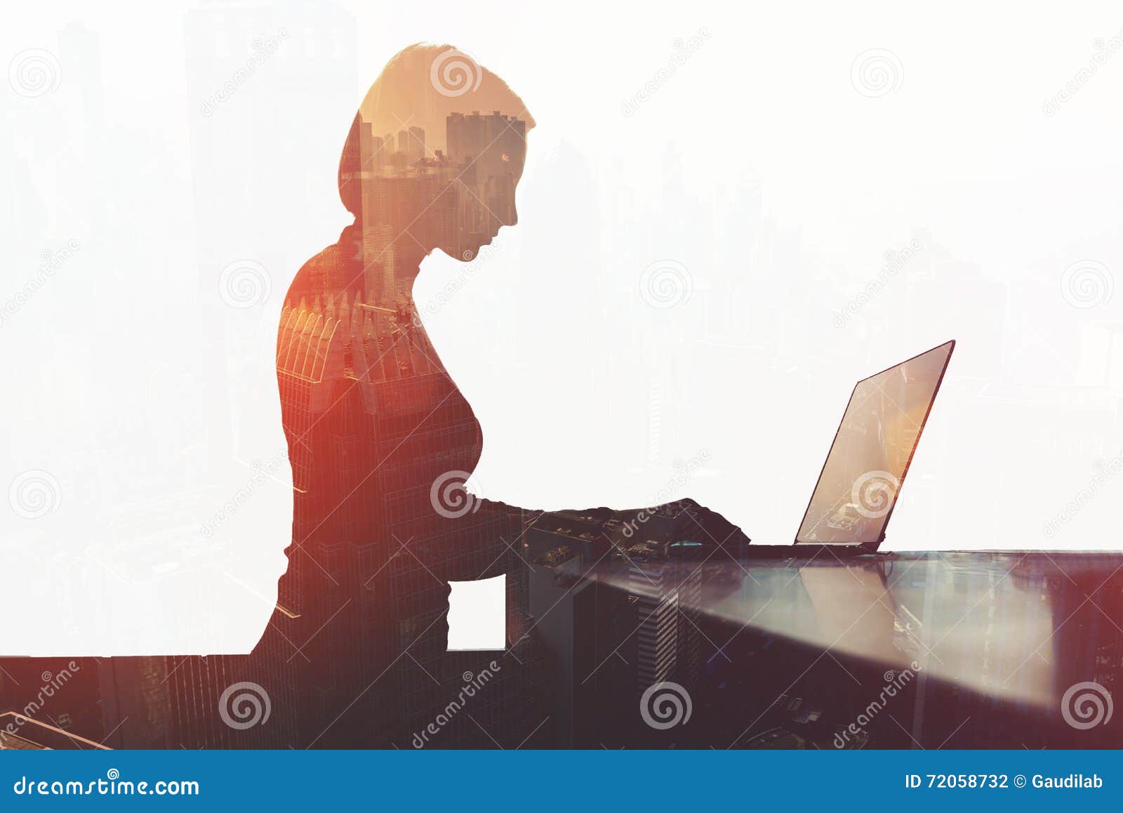 Hipster Girl Internet User of Laptop Computer is Connecting To 5th ...