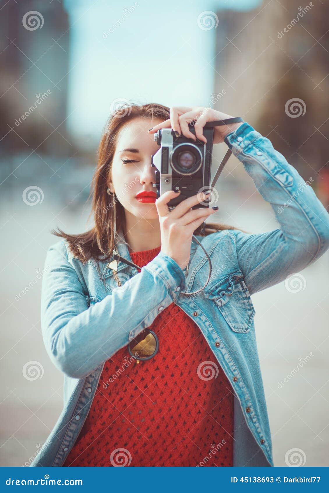 Hipster Girl with Retro Camera Stock Image - Image of female ... Hipster Girl with Retro Camera Stock Image - Image of female ...