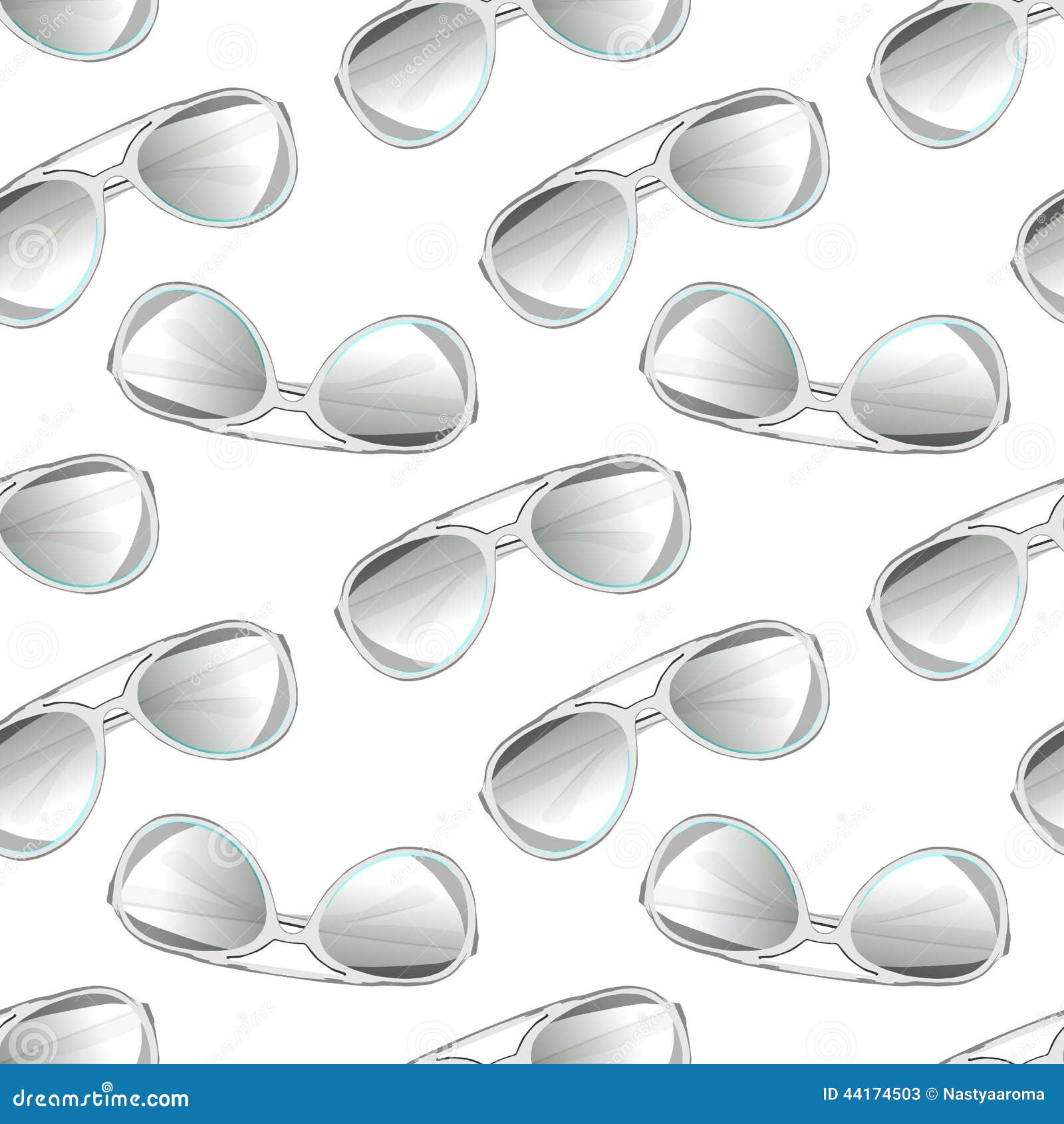 Hipster Glasses. Vector Seamless Pattern Stock Vector - Illustration of ...