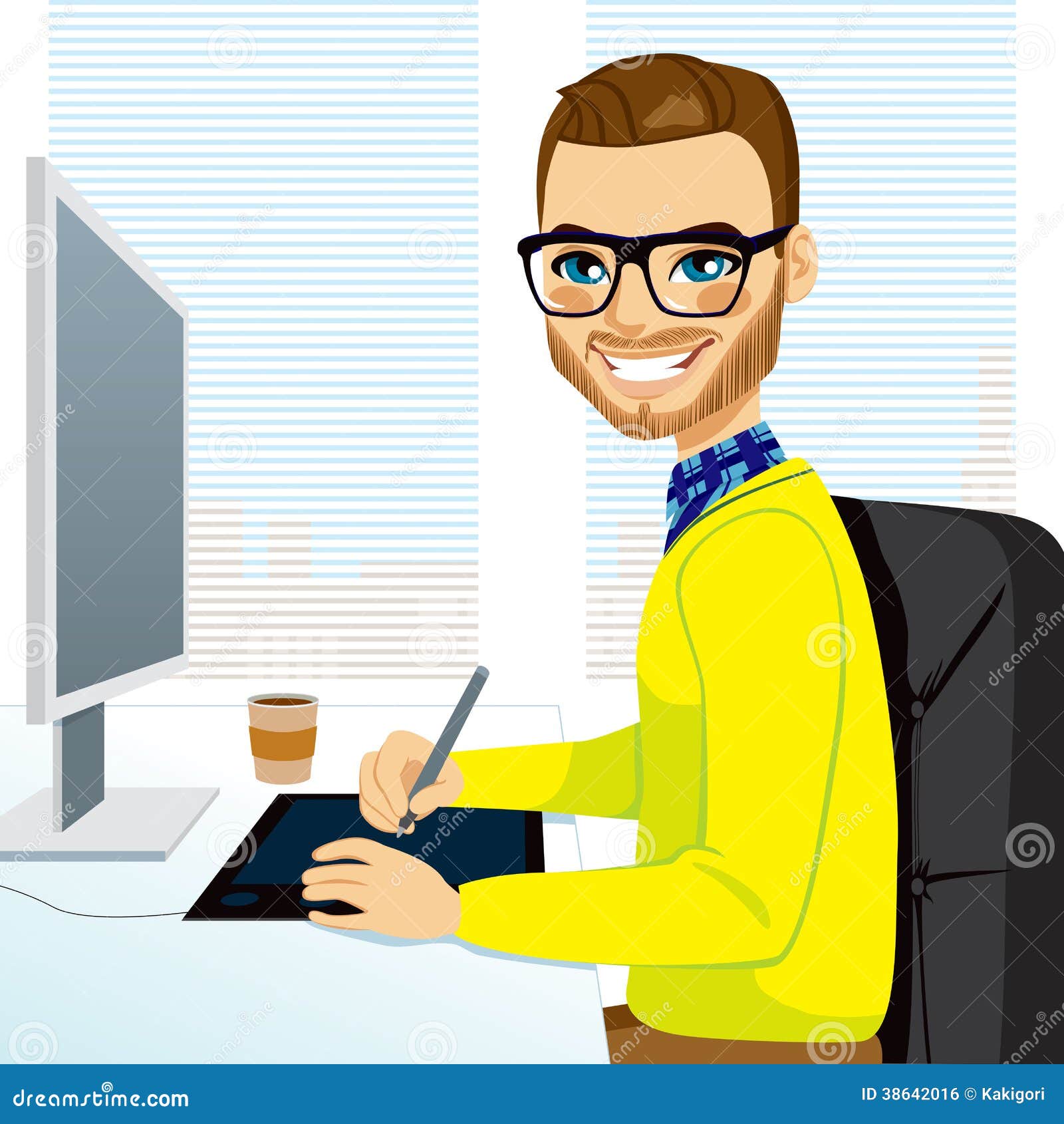 Hipster Graphic Designer Man Working Stock Vector - Illustration of ... Hipster Graphic Designer Man Working Stock Vector - Illustration of ...
