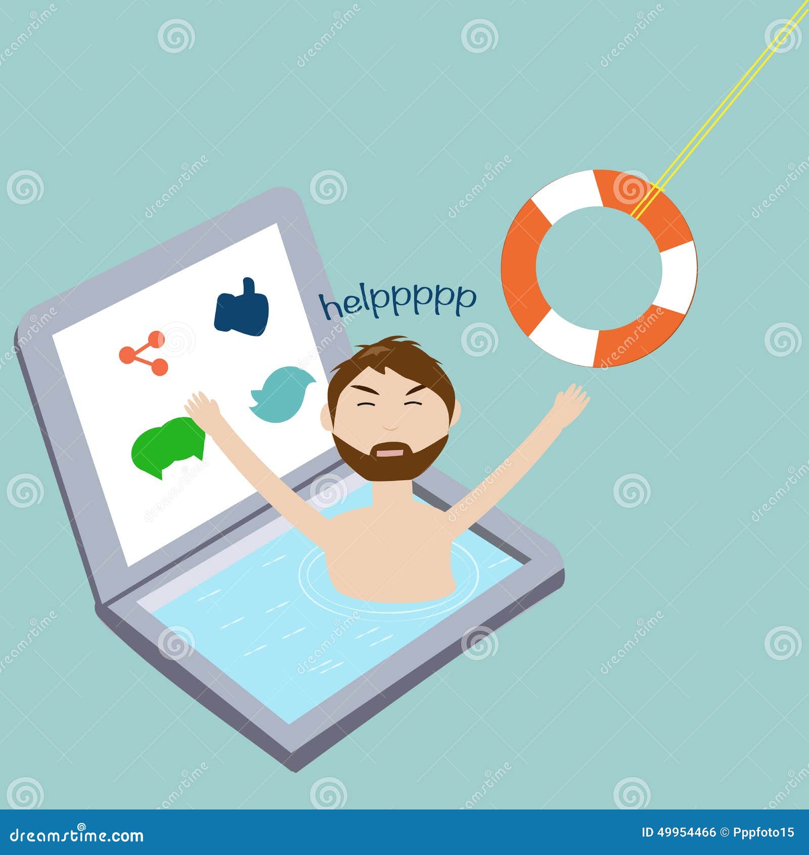 Technology Addiction Infographic On Cream Background Cartoon Vector ...