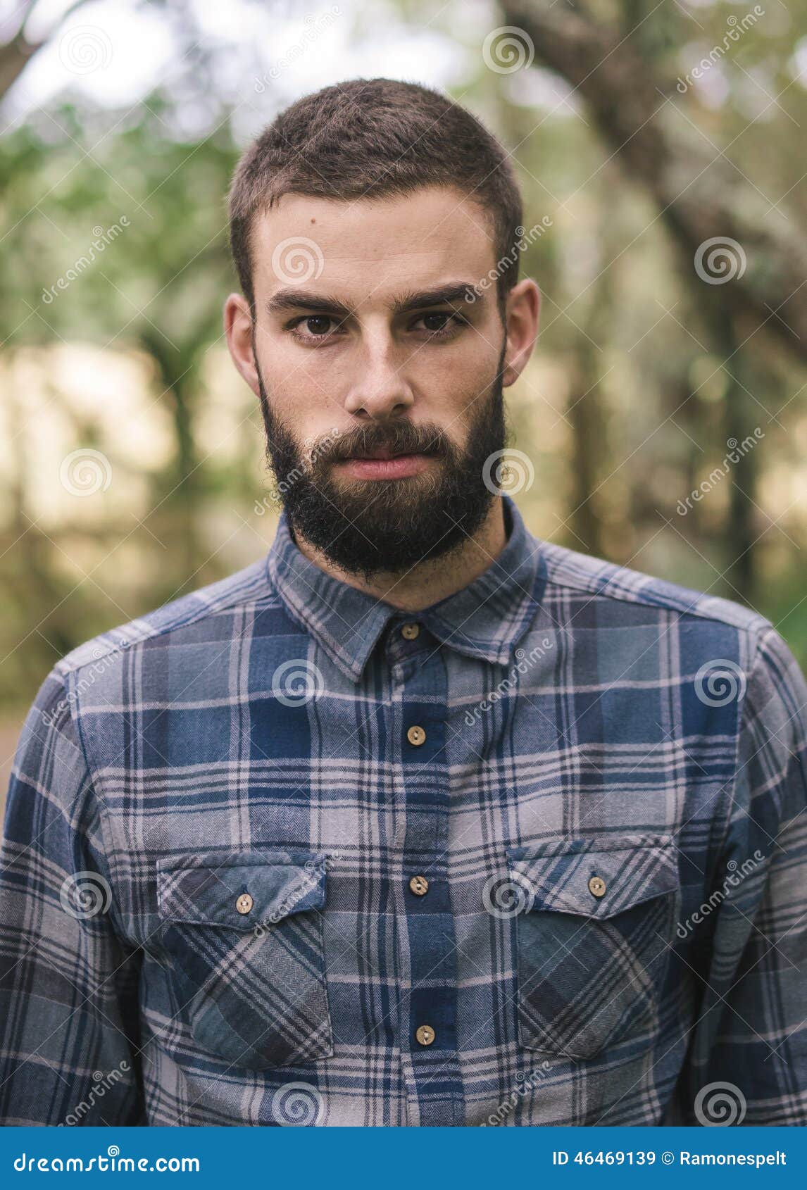 Hipster Man Portrait Outdoors. Stock Image - Image of retro, shirt ...