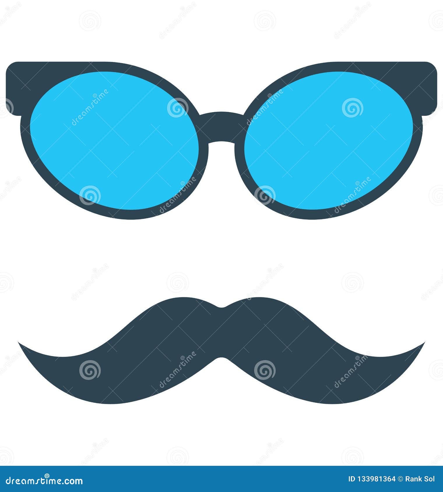 Hipster Mask, Moustache Vector Icon that Can Be Easily Modified or Edit ...