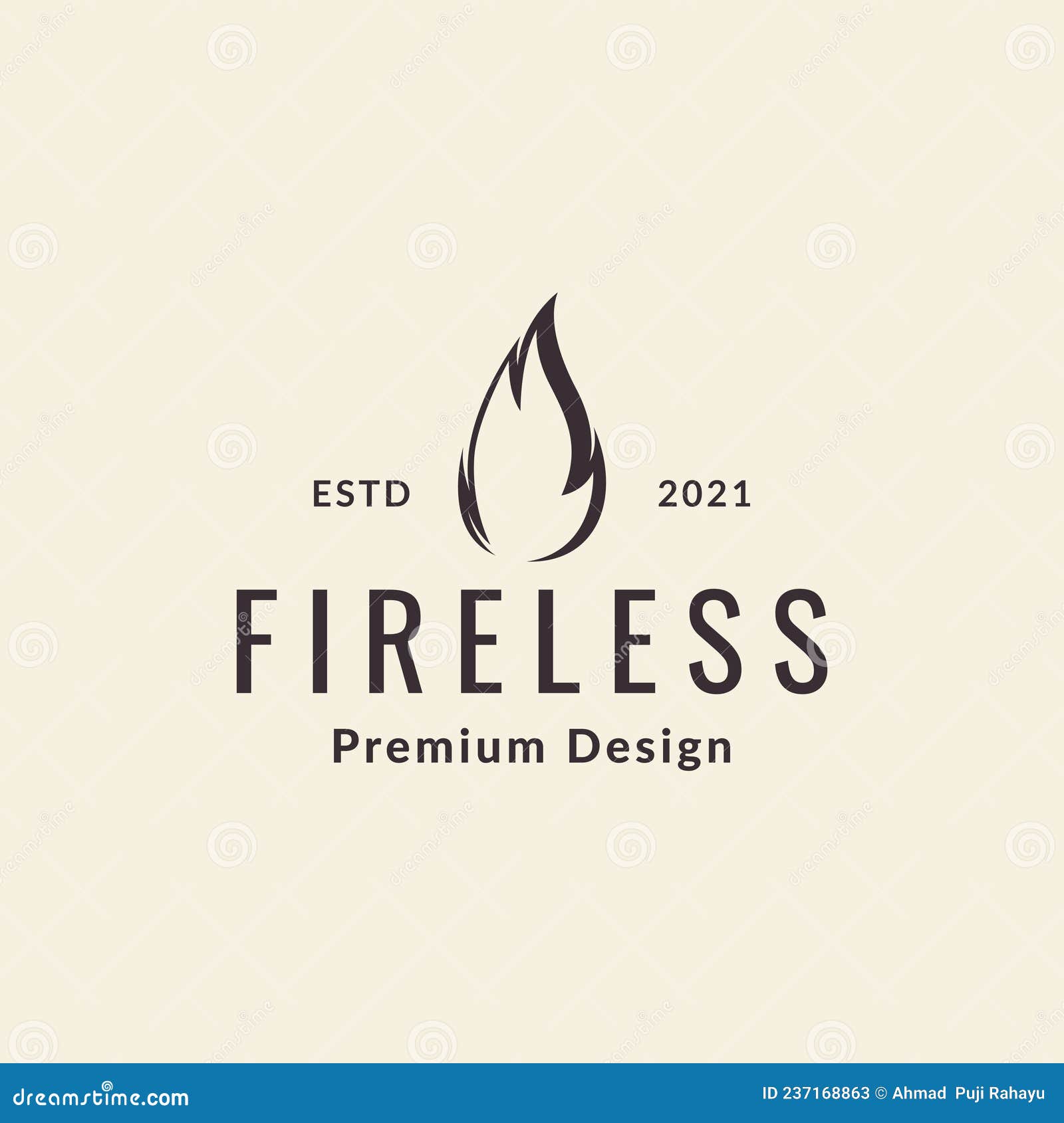 Hipster Minimal Fire Flame Logo Design Vector Graphic Symbol Icon Sign ...