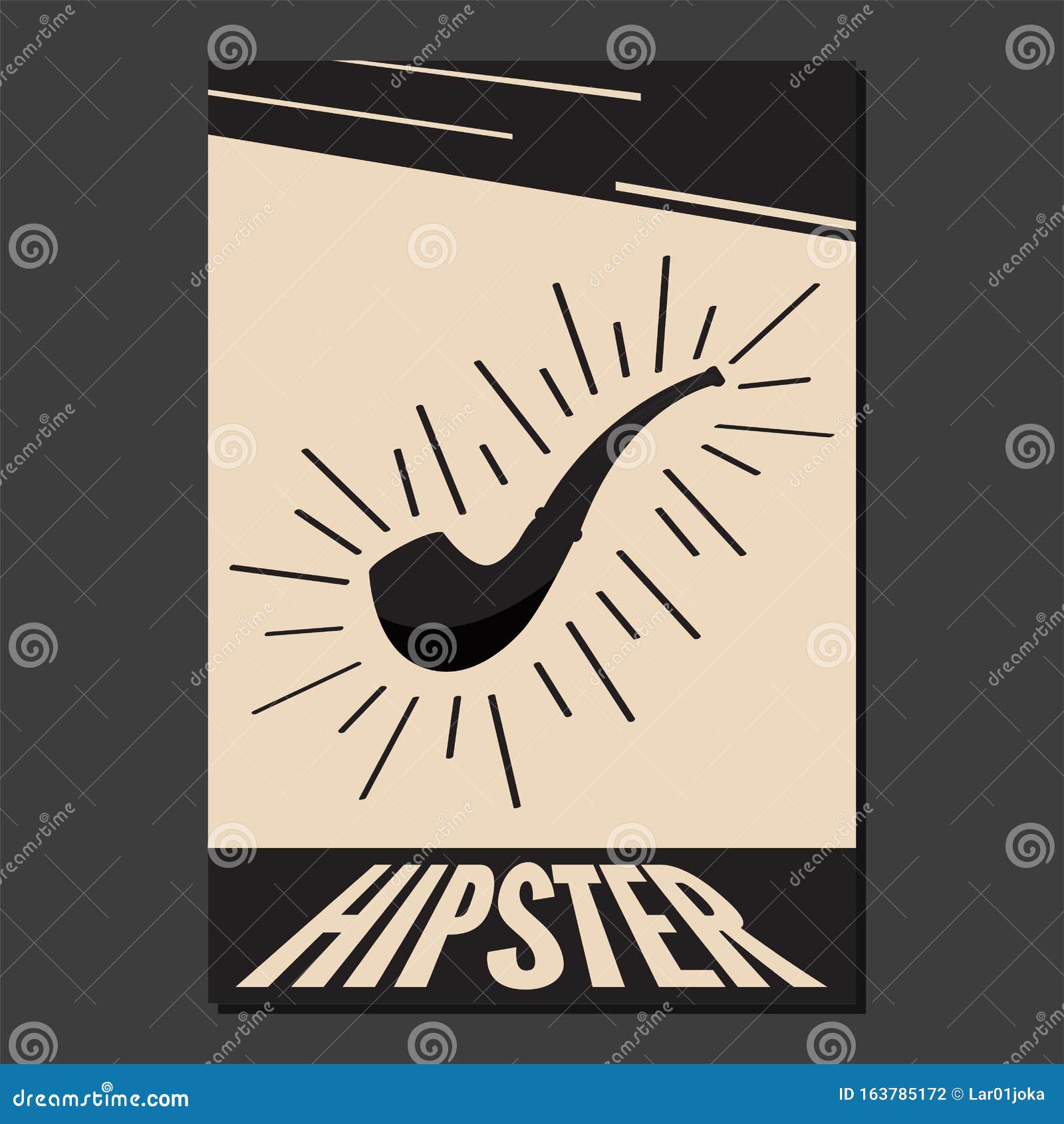 Hipster Poster Illustration Stock Vector - Illustration of retro, hipster: 163785172