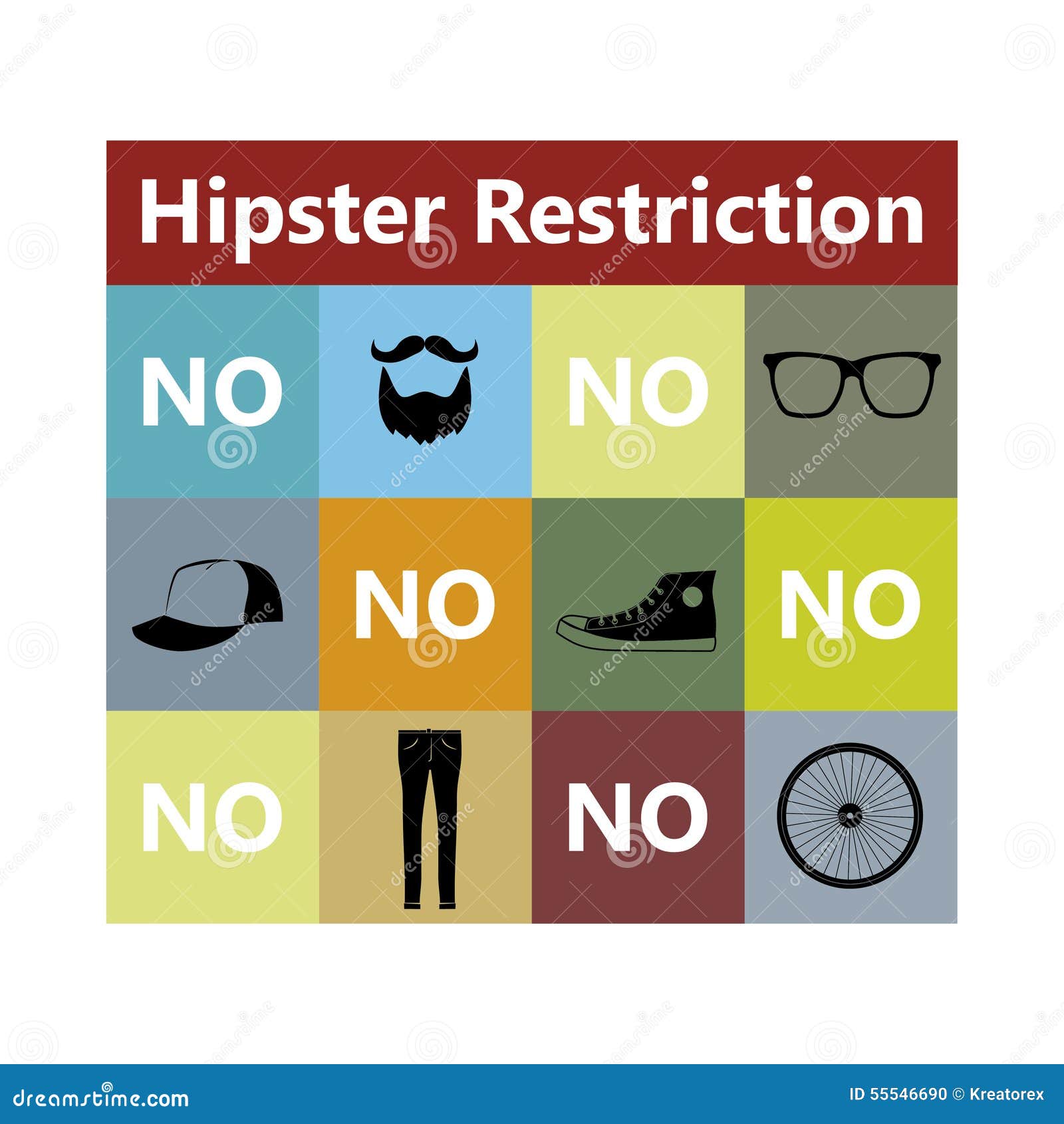 Hipster restriction stock illustration. Illustration of retro - 55546690