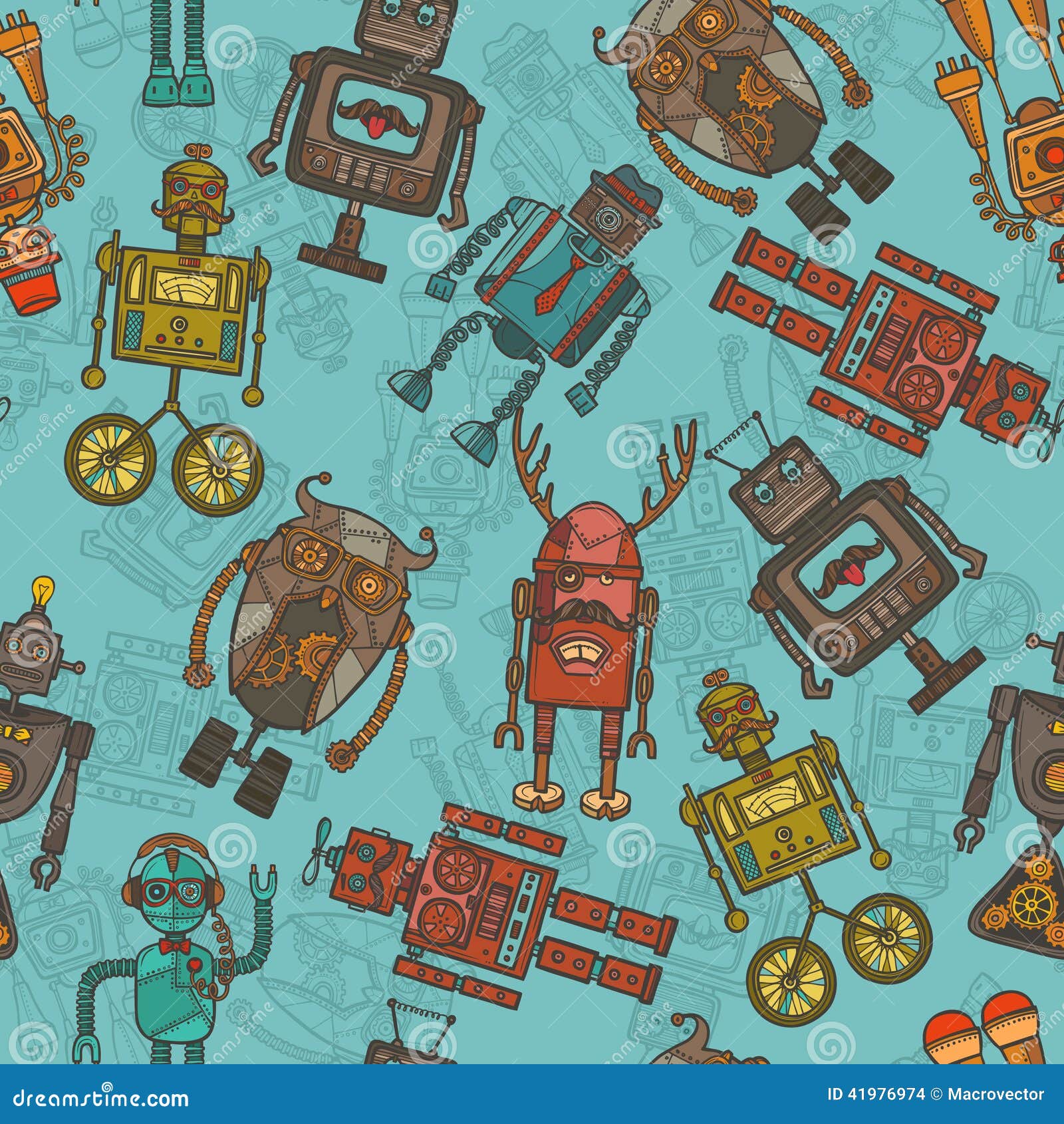 Humanoid Robot Pattern Vector Stock Illustrations – 1,003 Humanoid ...