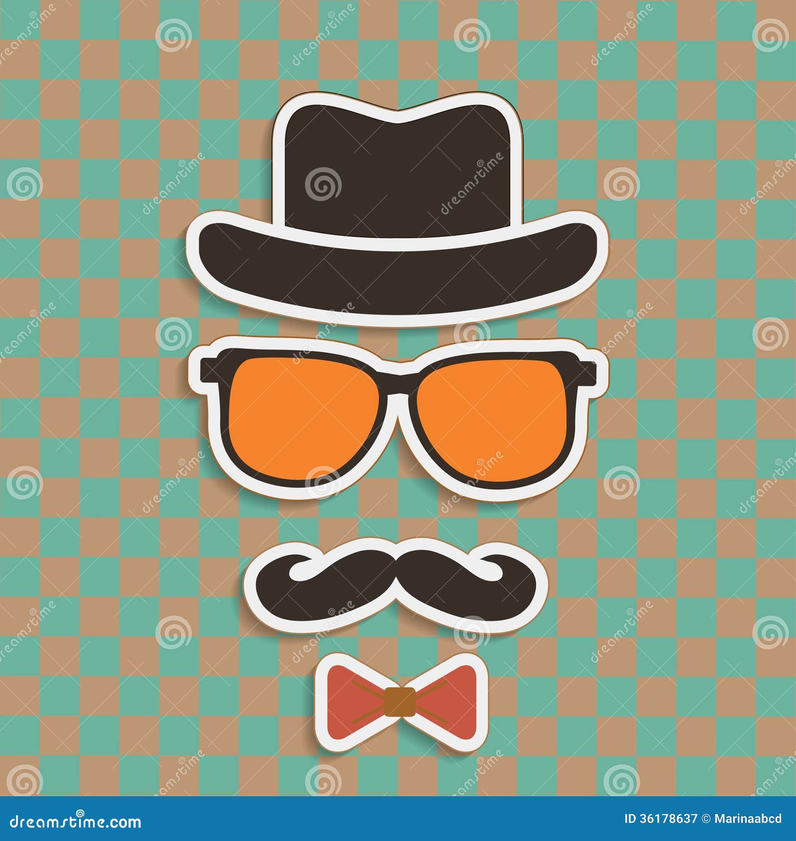 Moustache Stickers Stock Illustrations – 403 Moustache Stickers Stock ...