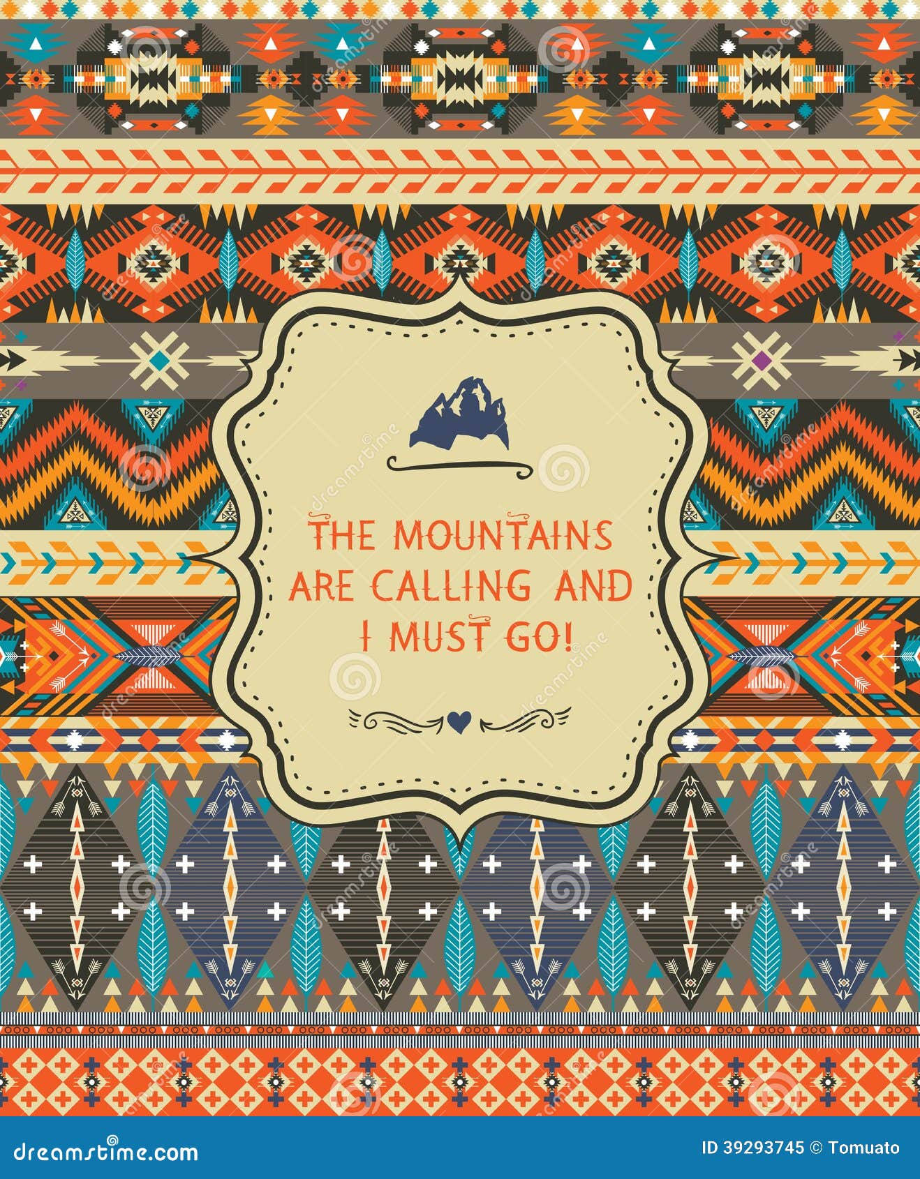 Hipster Seamless Colorful Tribal Pattern Stock Vector - Illustration of ...