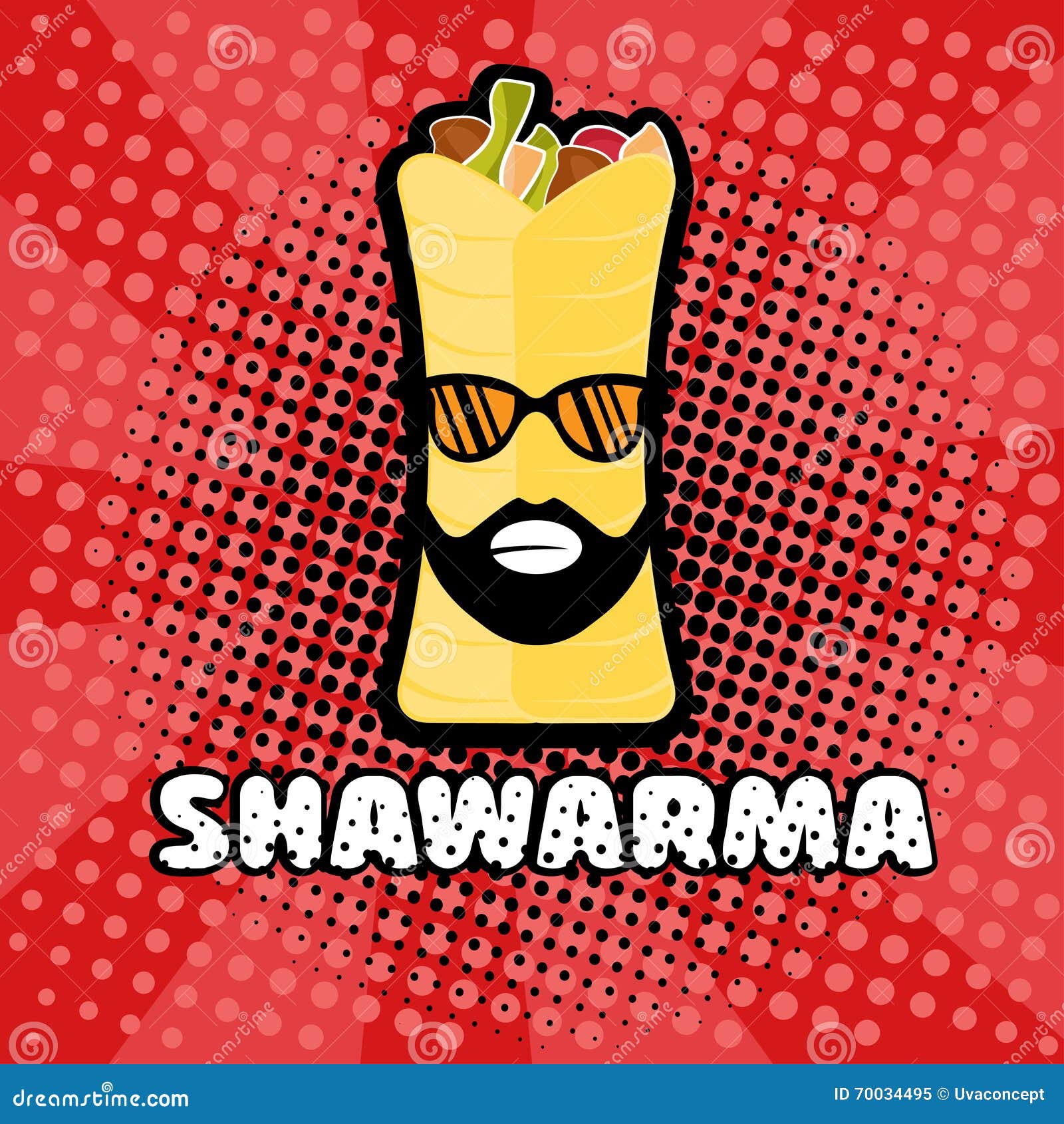 Shawarma Mascot Design Cartoon Vector | CartoonDealer.com #261759109