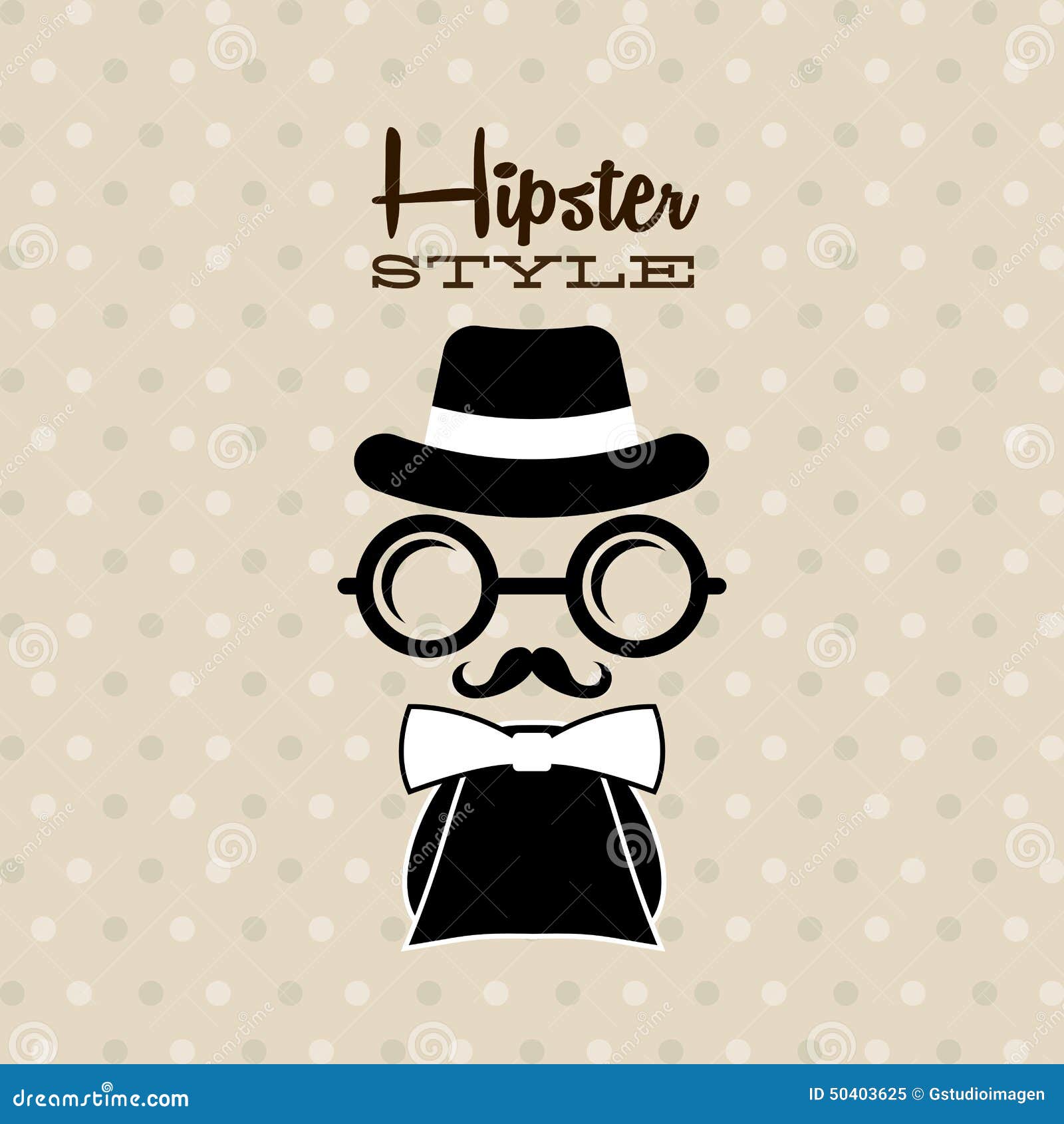 Hipster style stock vector. Illustration of human, retro - 50403625