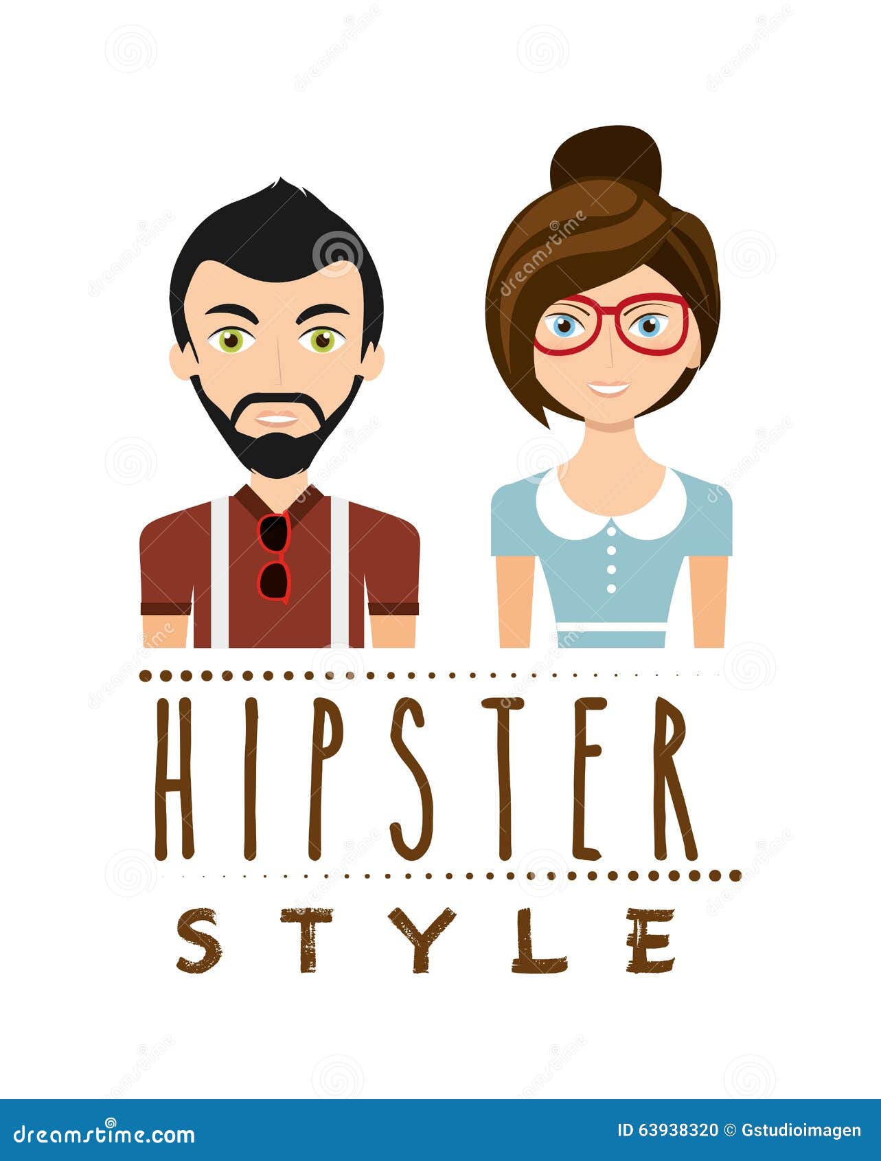 Hipster style design stock vector. Illustration of person - 63938320
