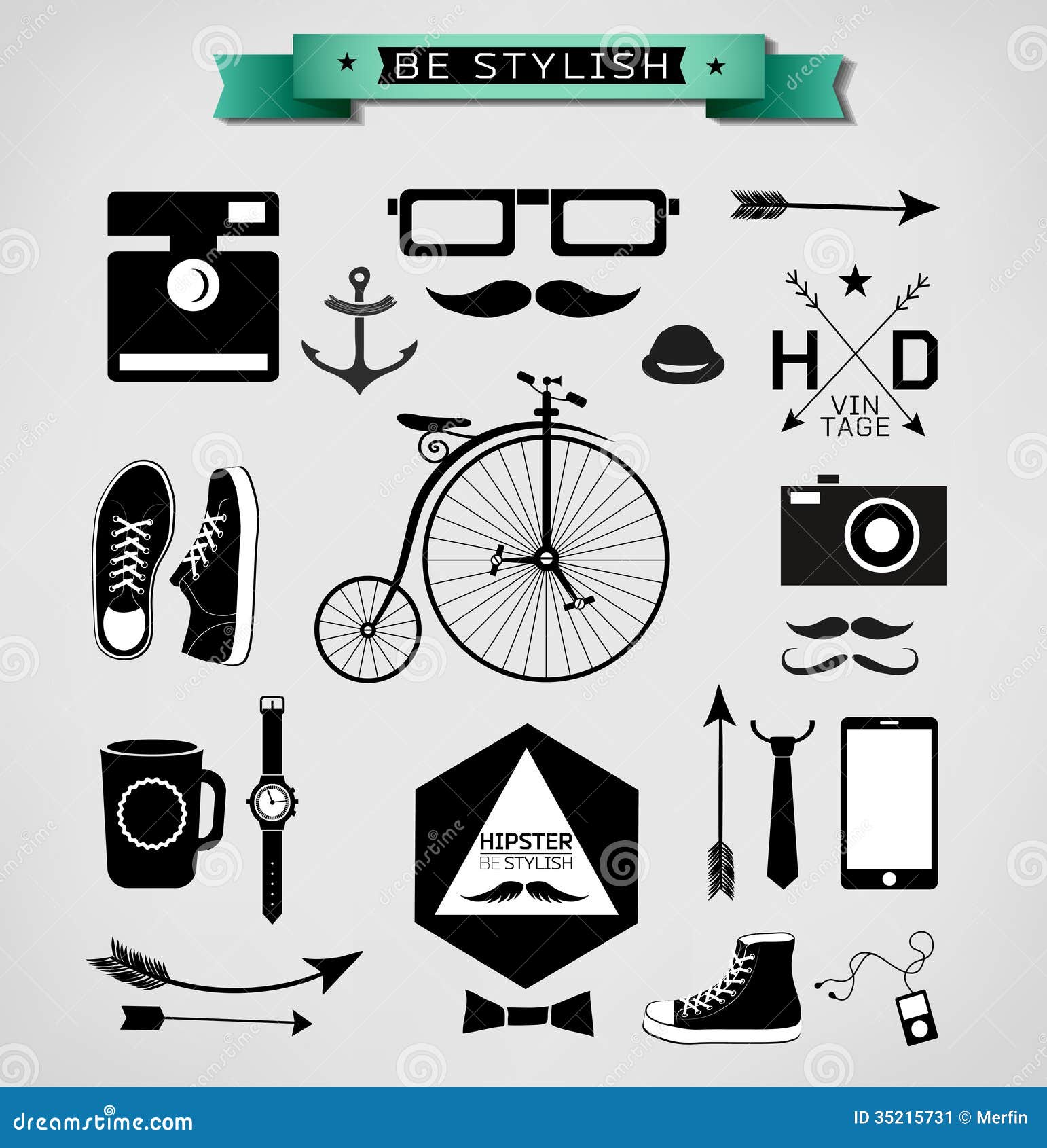 Hipster style stock vector. Illustration of internet - 35215731