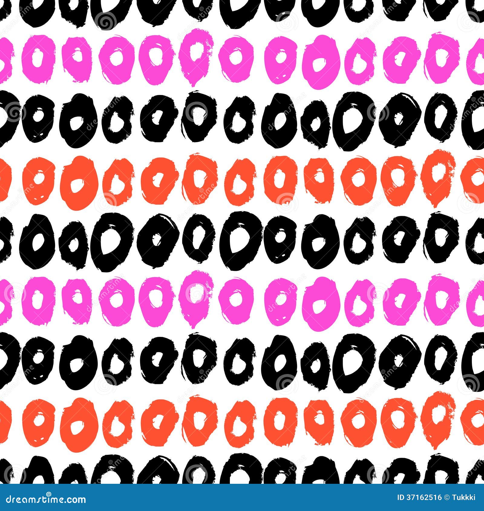 Hipster Style Pattern with Doughnut Like Shapes Stock Vector ...