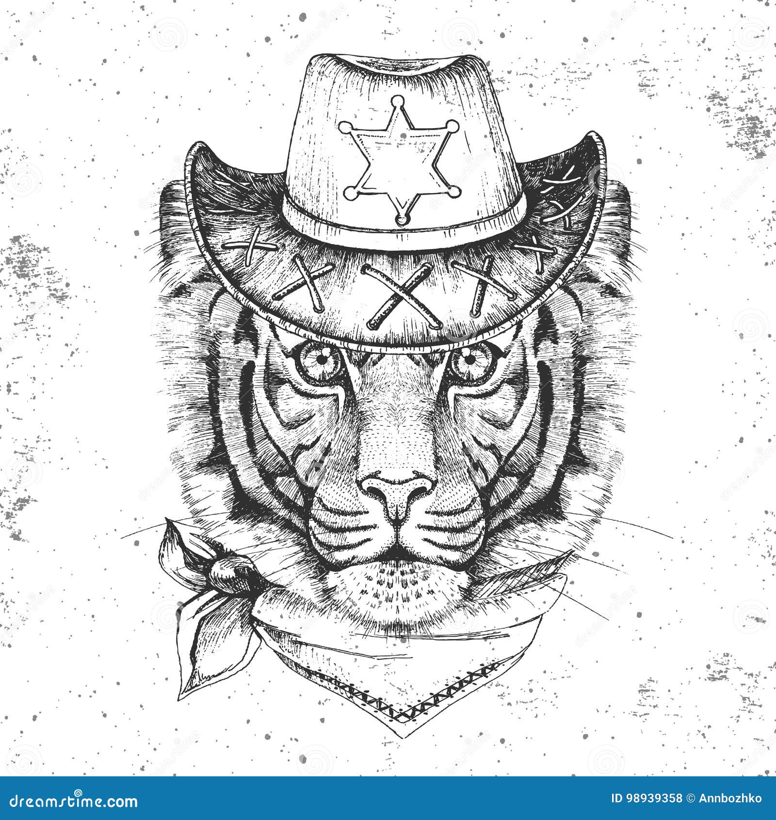 Tiger - Hand Drawing Cartoon Vector | CartoonDealer.com #13009617