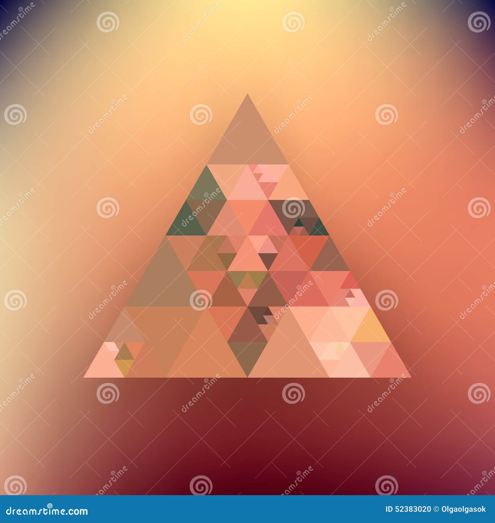 Hipster Triangle Background Stock Vector - Illustration of brochure, abstract: 52383020