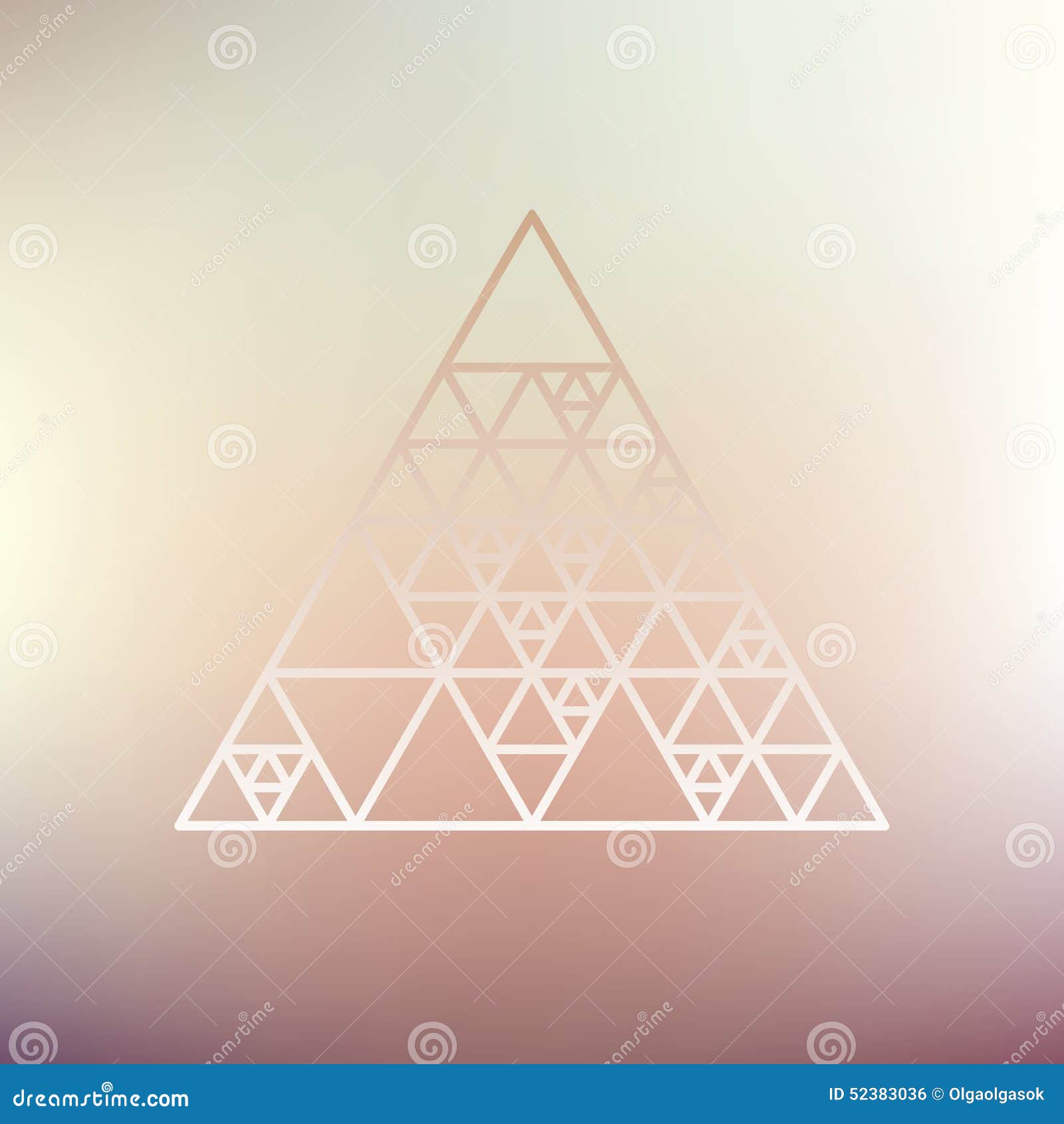 Triangle Linear Vector Symbol Isolated On White Background, Sacred ...
