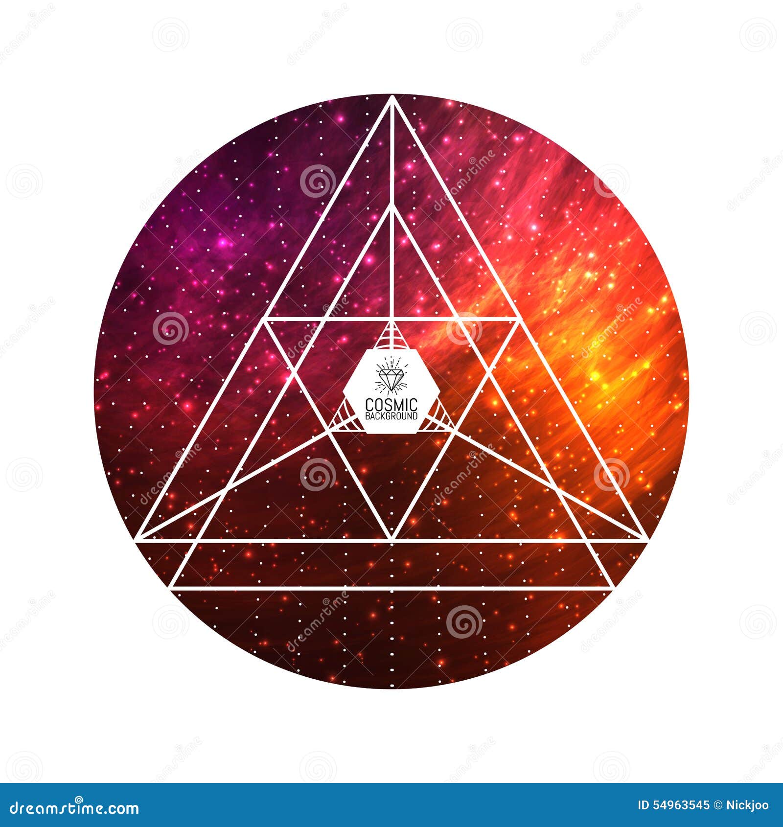 Colorful Cosmic Background With Shining Stars, Stardust And Nebula ...